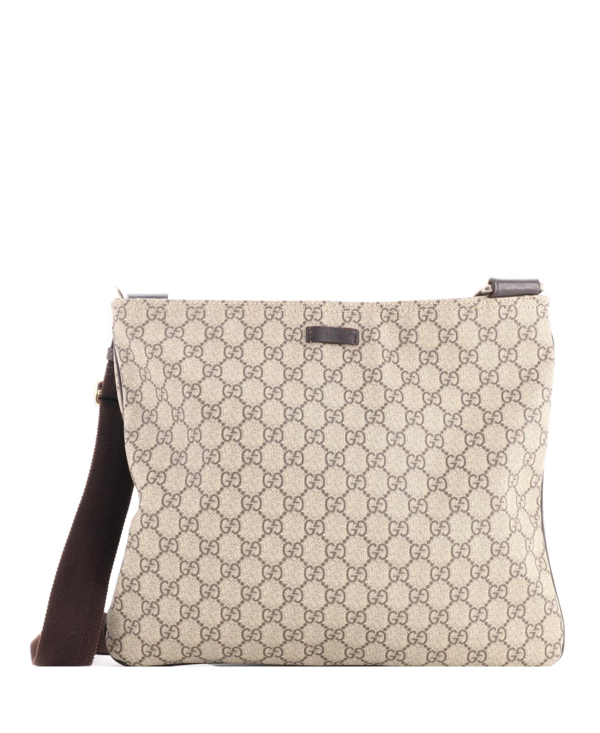 Click here for Pre-Owned Gucci Large Zip Top Messenger Bag Gg Coa... prices