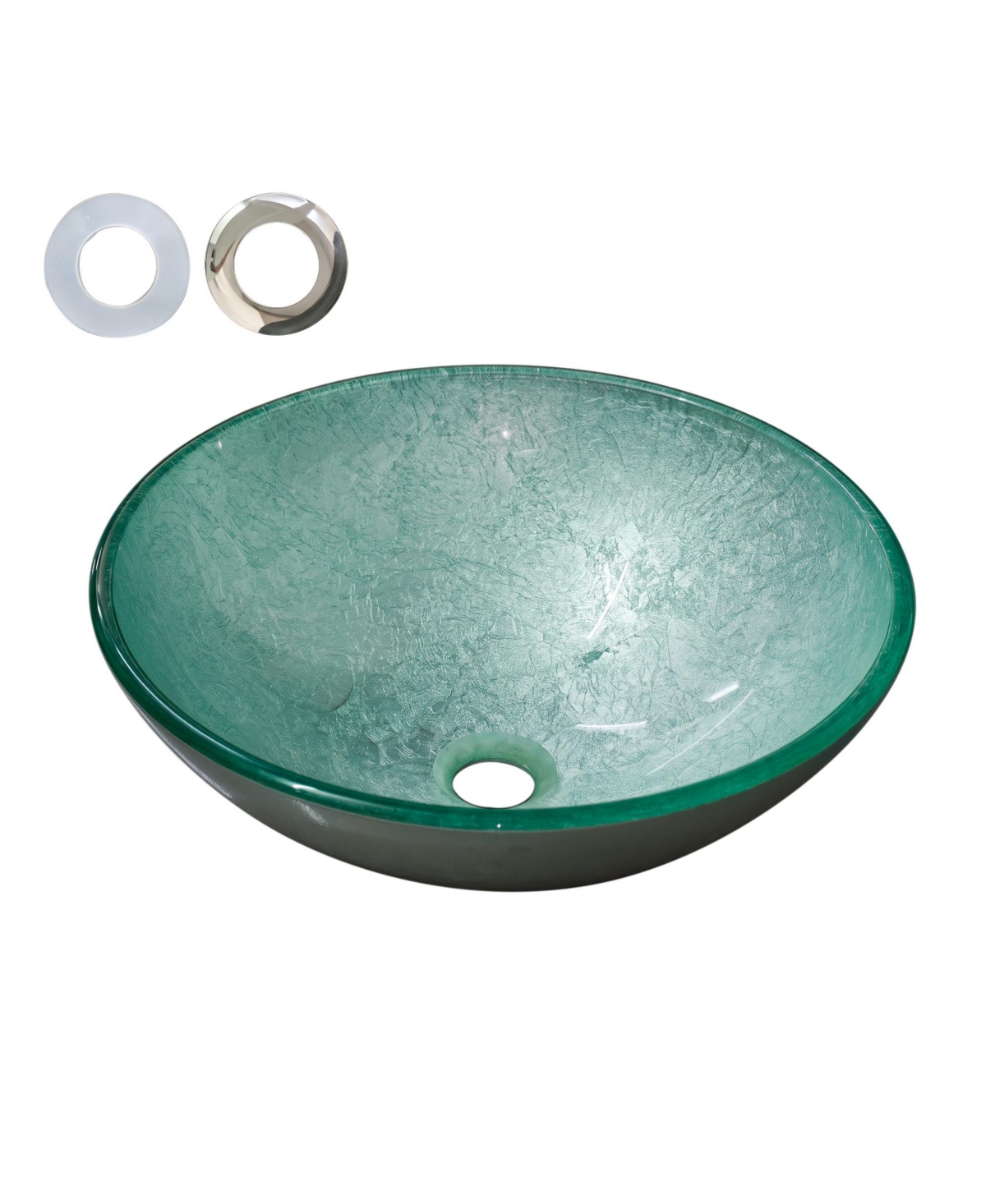 Click here for Busdays Ice Crackle Tempered Glass Vessel Sink Rou... prices