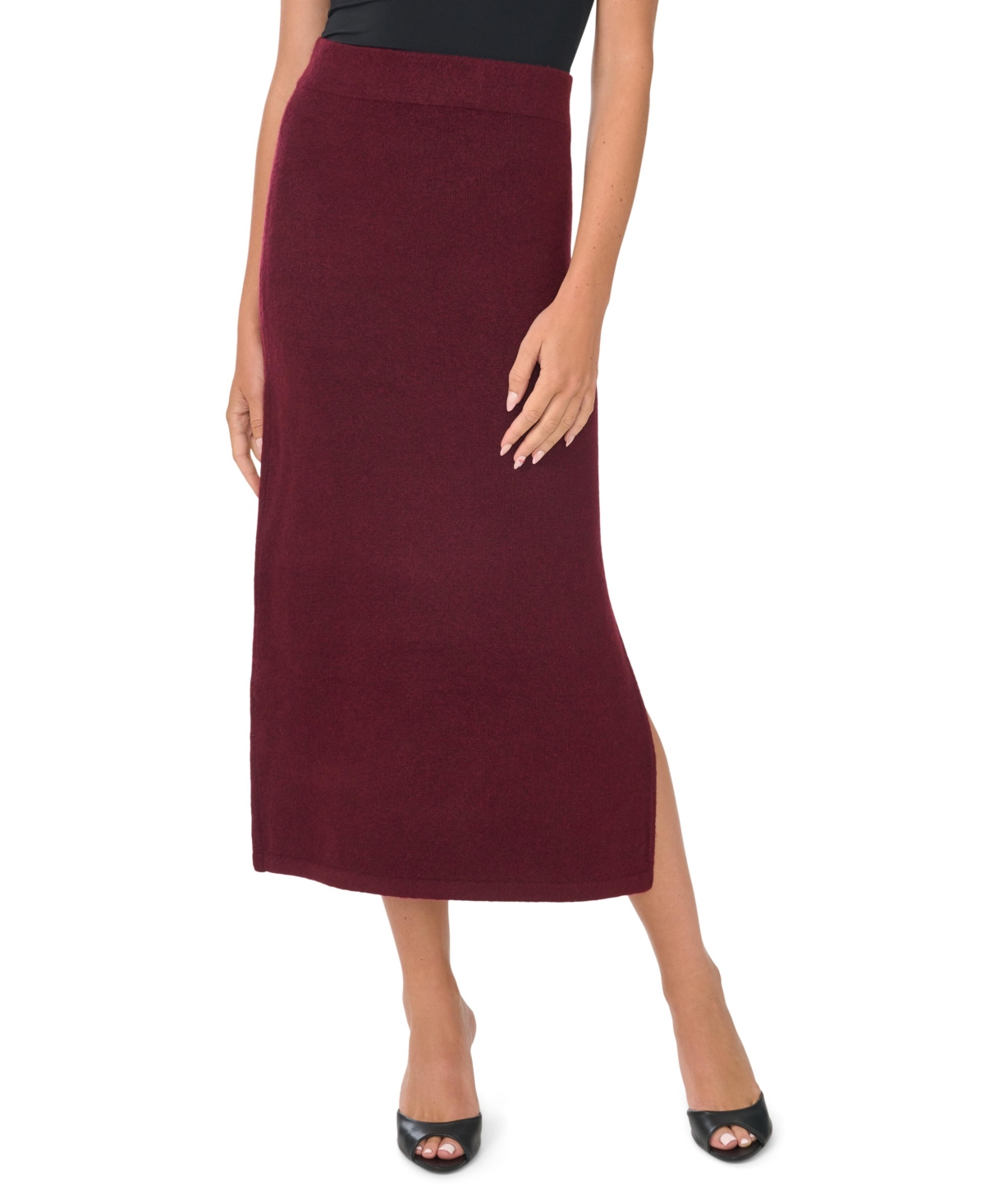 Click here for 1.state Womens Side Slit Pencil Midi Skirt - Wine prices