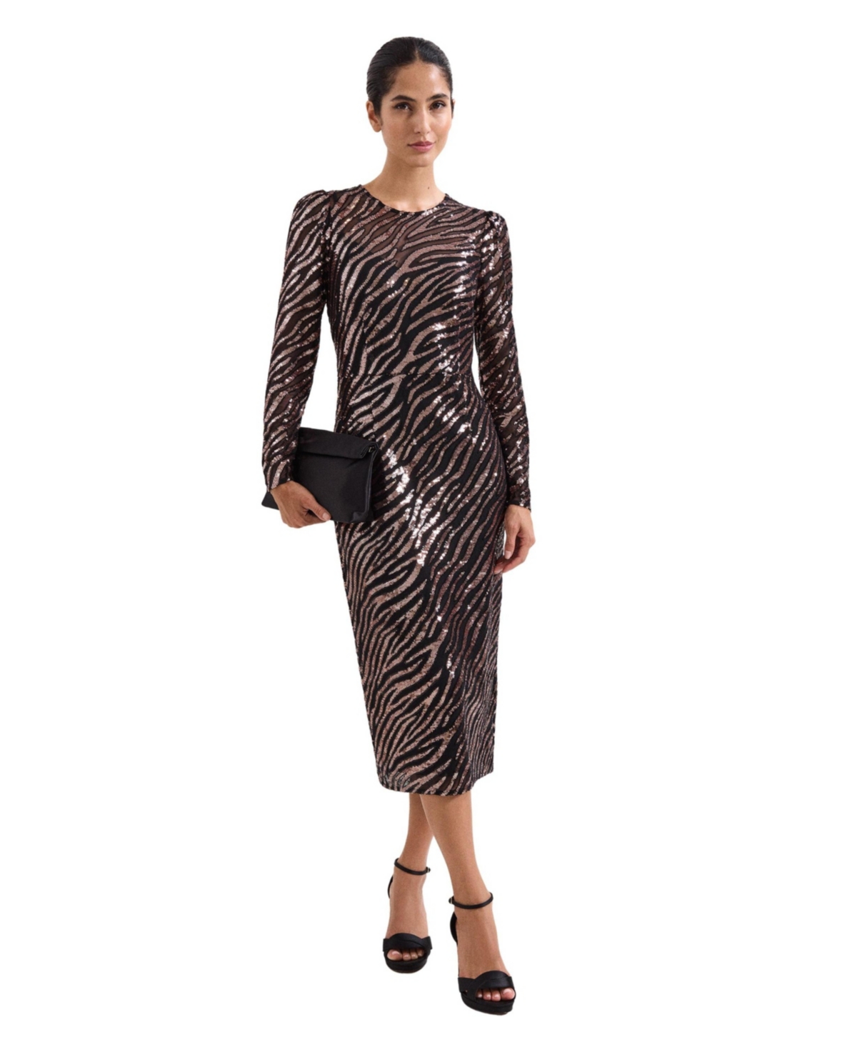 Click here for Phase Eight Womens Kate Sequin Dress - Black and B... prices