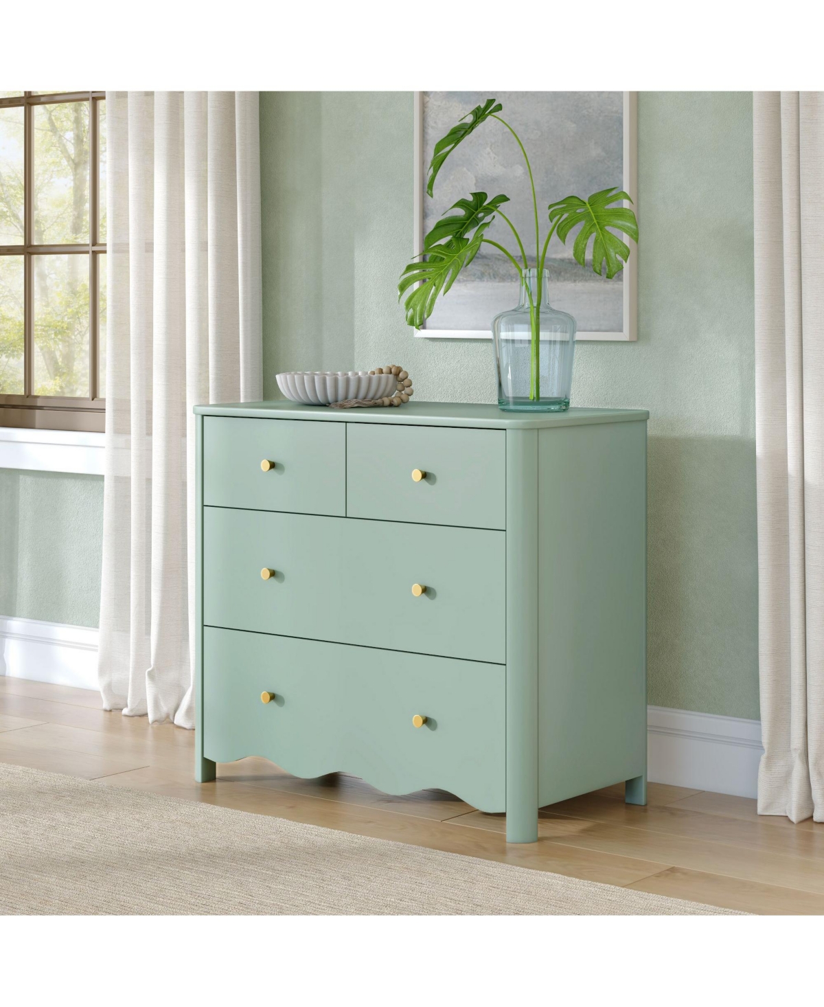 Click here for Plank+Beam Sutton 4 Drawer Dresser - Meadow Green prices