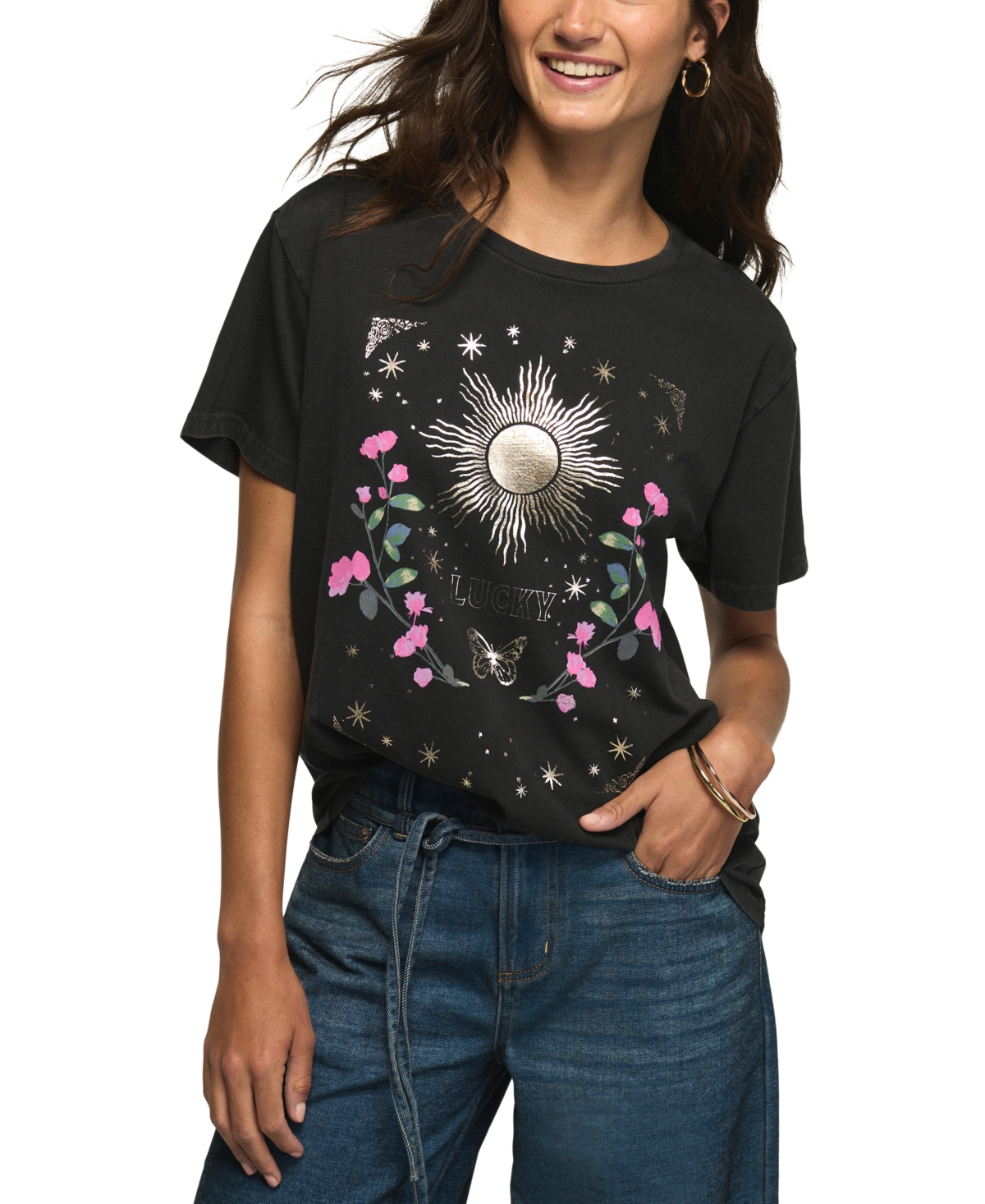 Click here for Lucky Brand Womens Celestial Lucky Sun Boyfriend G... prices