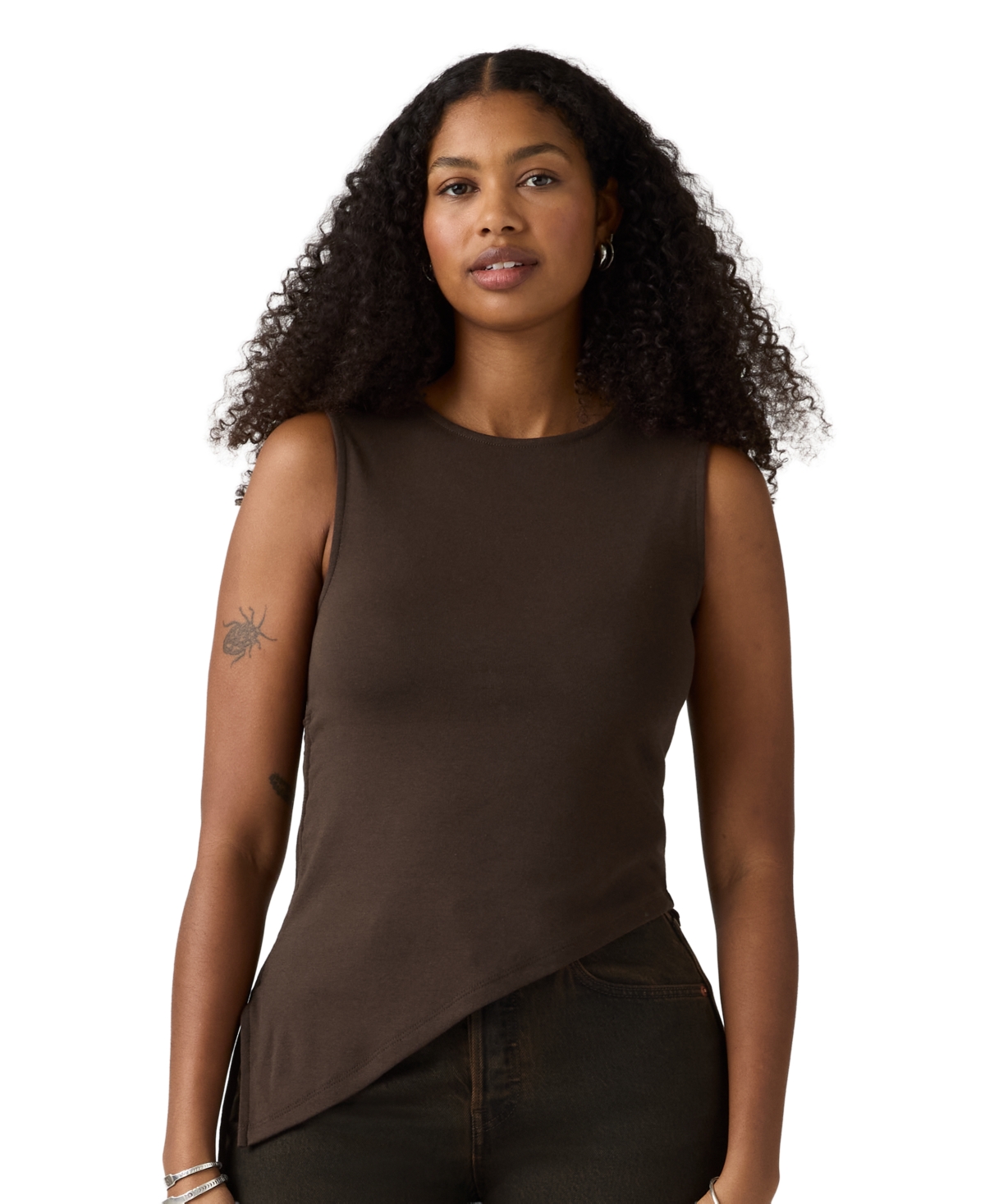 Click here for Levis Womens Alila Asymmetrical Ribbed-Knit Tank T... prices