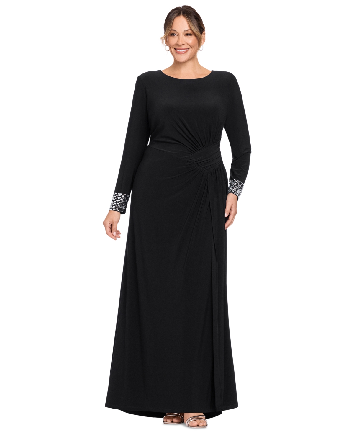 Click here for Betsy & Adam Plus Size Wedding Guest Bedazzled-Wri... prices