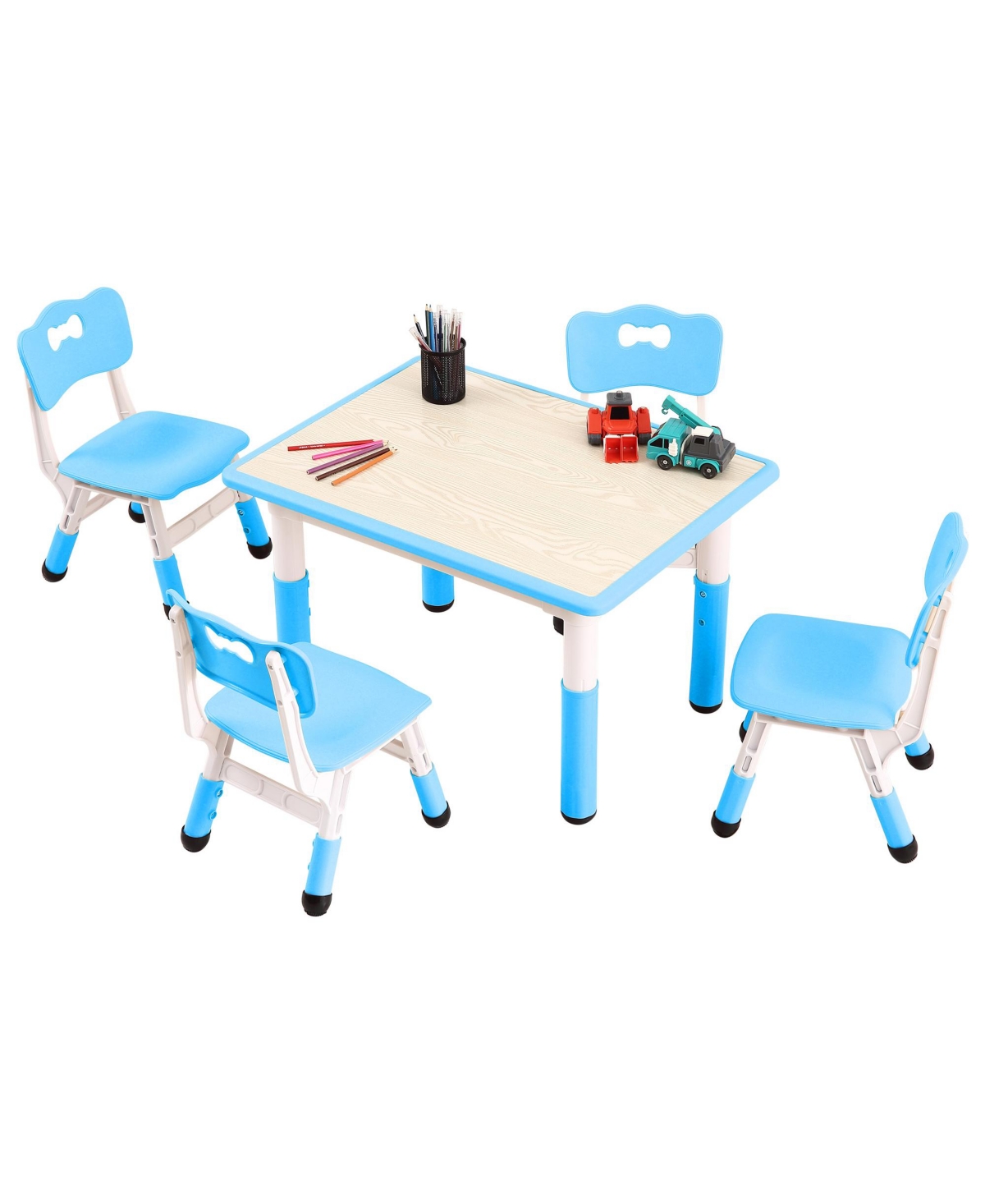 Click here for homfan Height Adjustable Kids Table and 4 Chair Se... prices