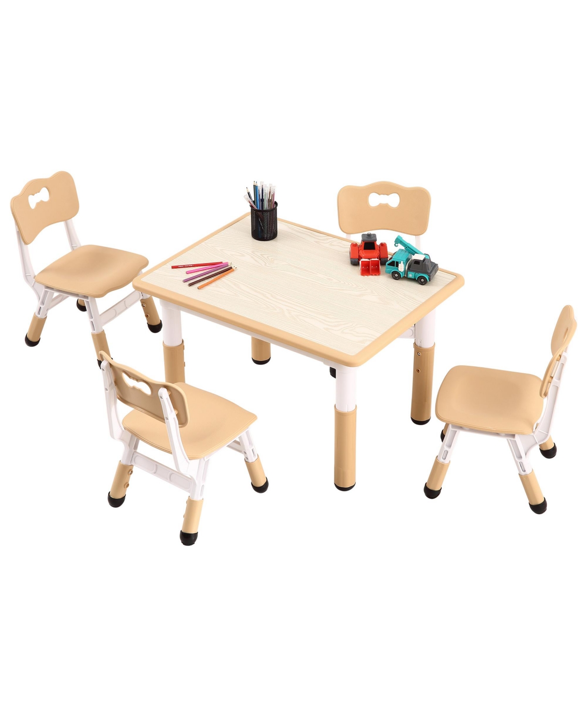 Click here for homfan Height Adjustable Kids Table and 4 Chair Se... prices