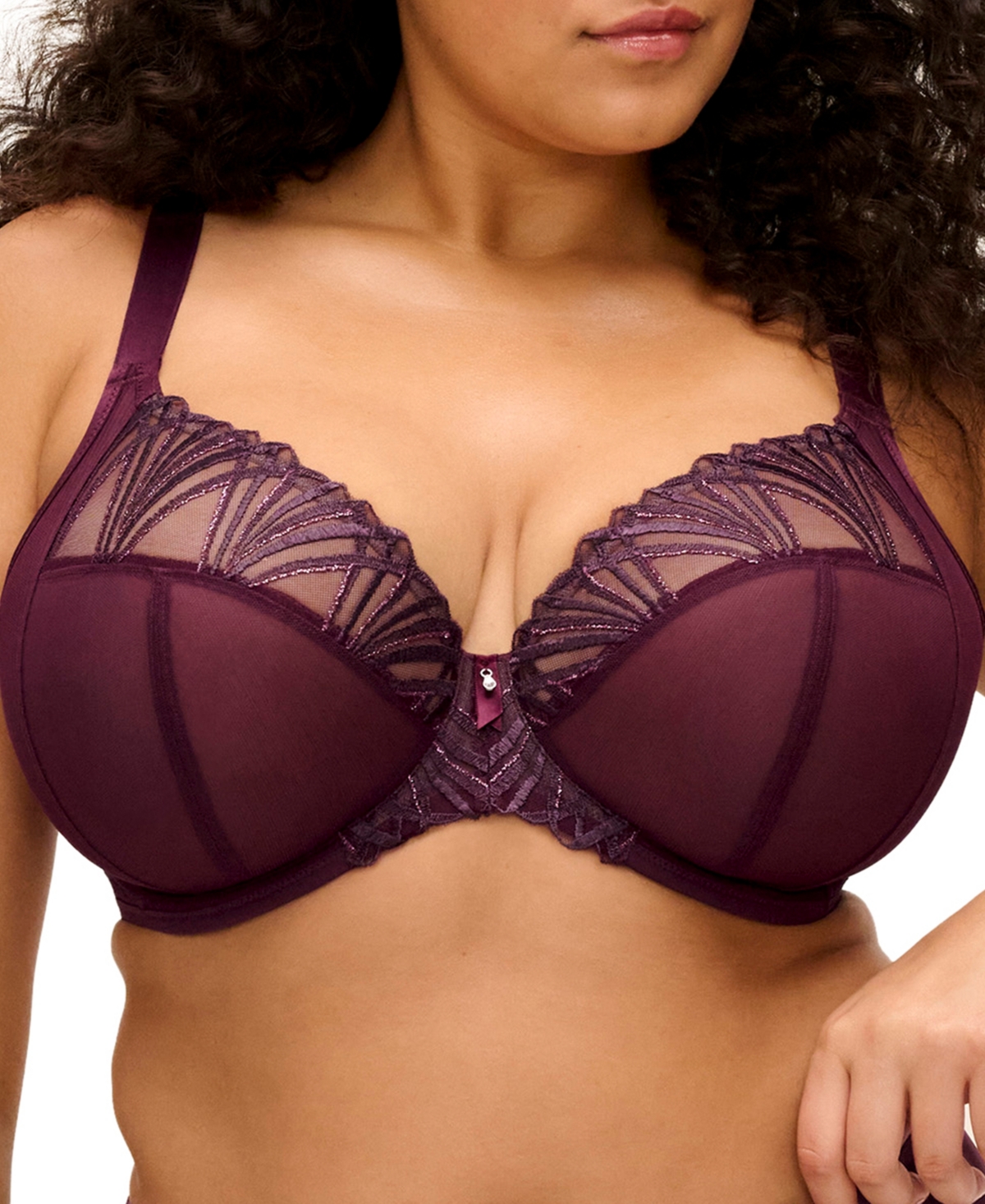 Click here for Elomi Plus Size Reja Underwire Plunge Bra - Fig prices