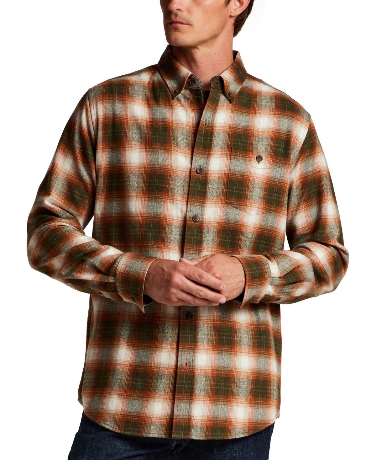 Click here for Weatherproof Vintage Mens Flannel Shirt - Dark Sag... prices