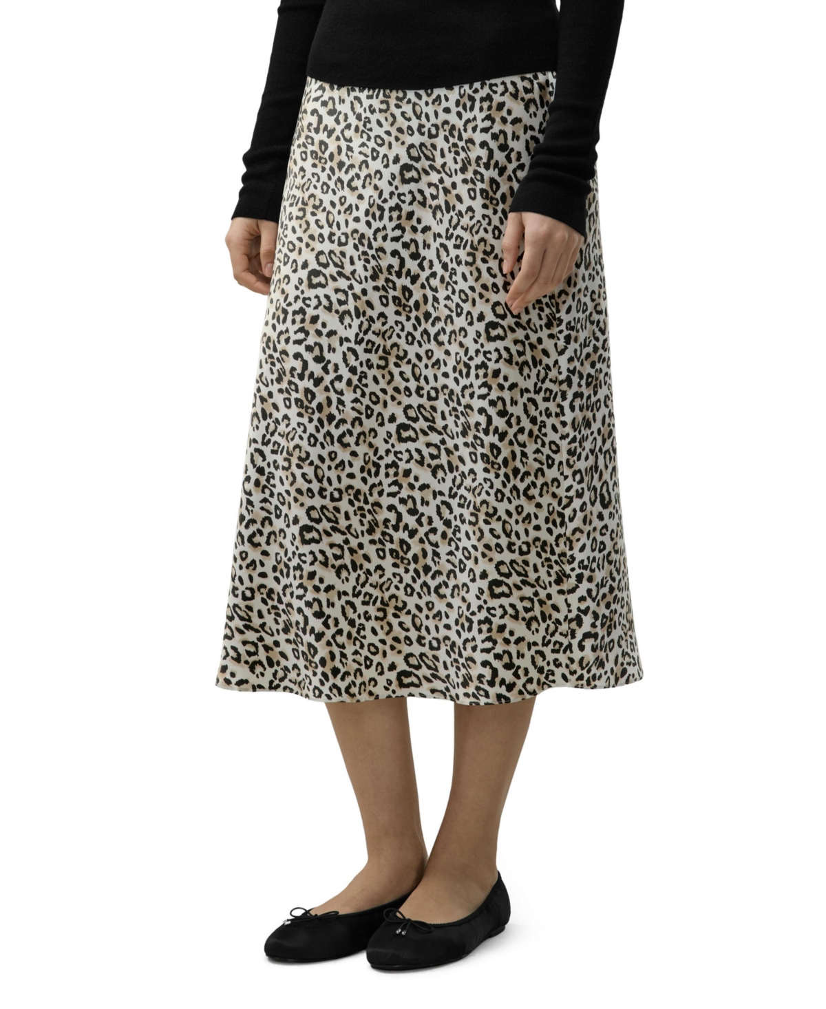 Click here for Lilysilk Womens Leopard Print Bias-Cut A-Line Midi... prices
