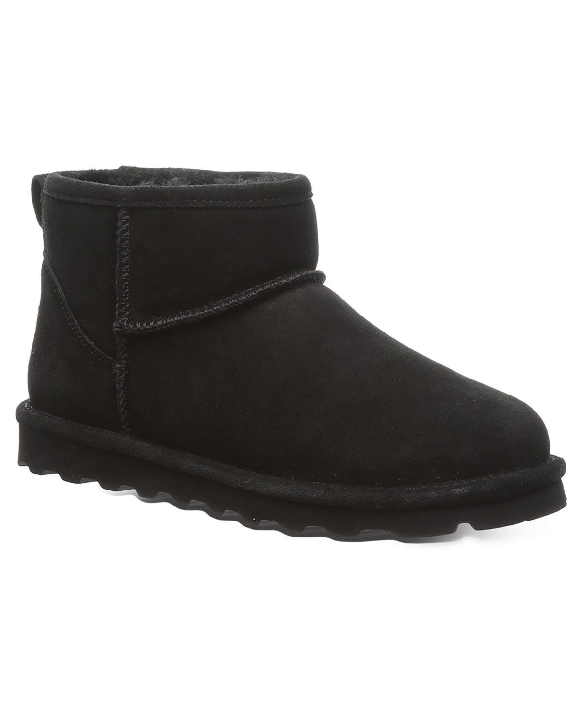 Click here for Bearpaw Womens Shorty Round Toe Suede Booties - Bl... prices