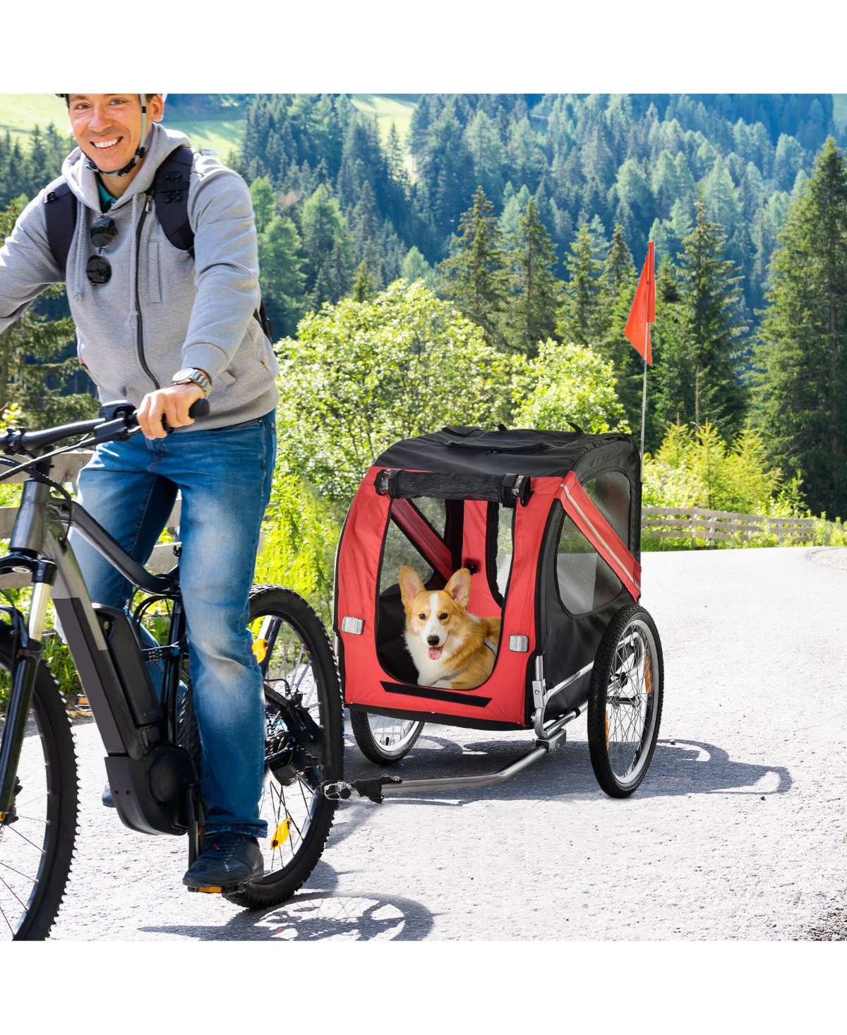 Click here for Mountaintop Dog Bike Trailer 20 Rubber Wheels  3 E... prices