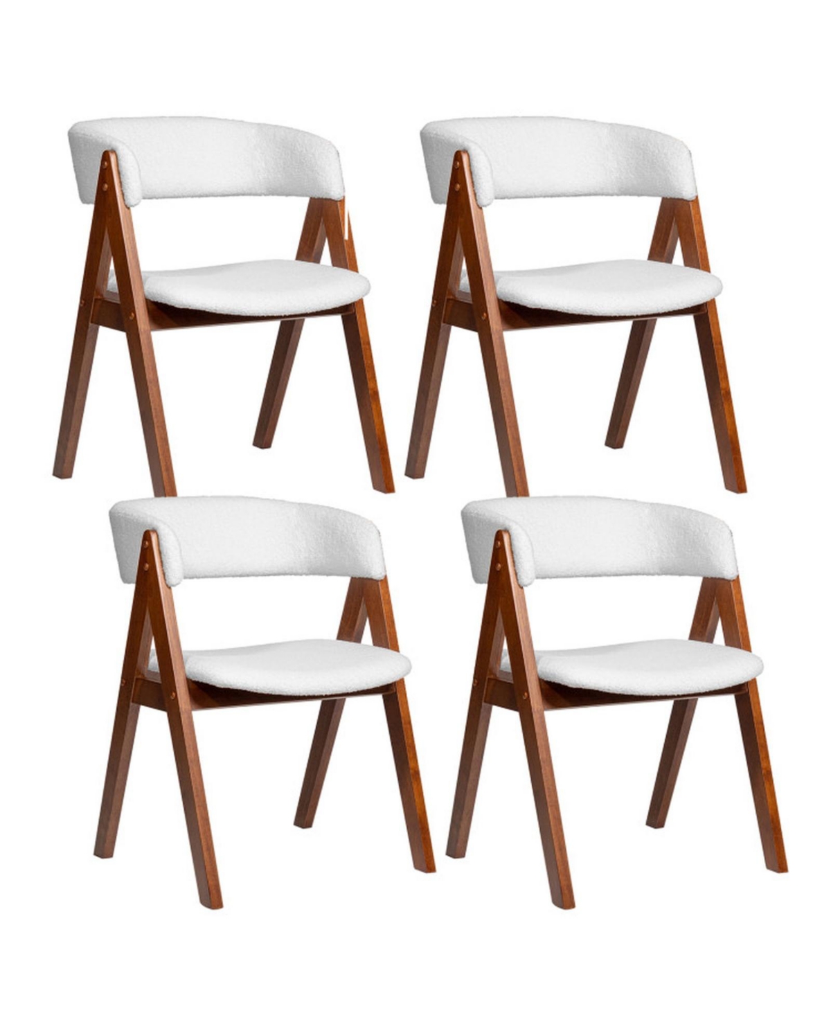 Click here for Sugift Mid-Century Sherpa Upholstered Dining Chair... prices