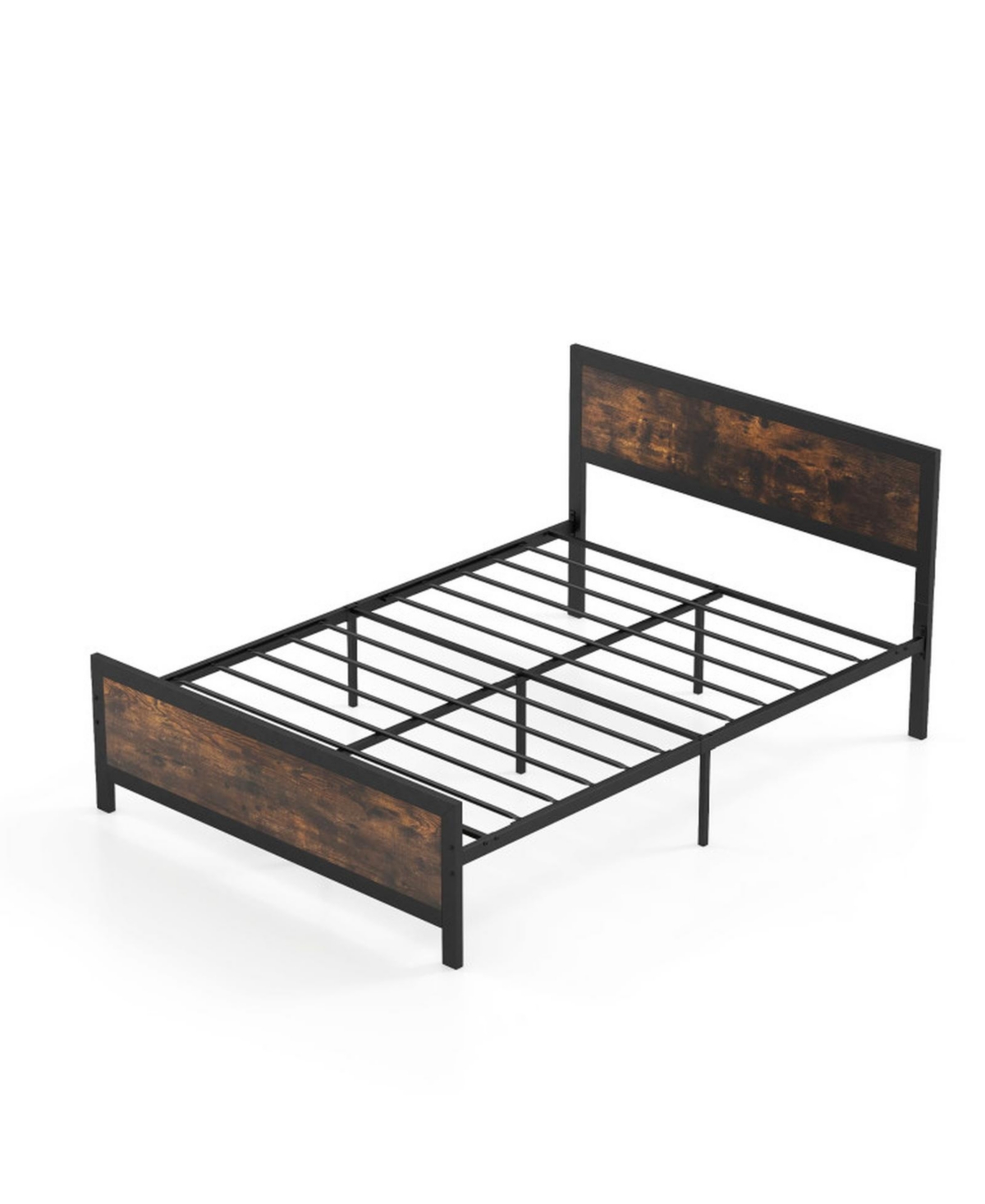 Click here for Sugift Metal Platform Bed Frame with Wood Grain He... prices
