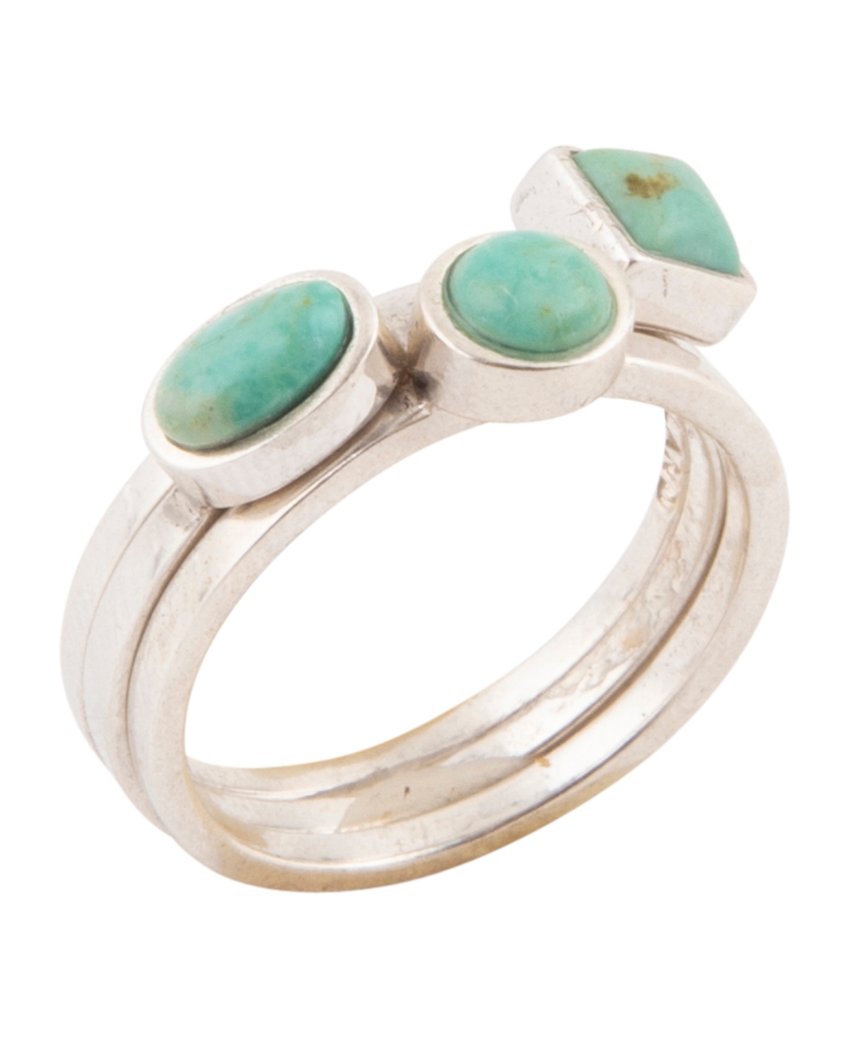 Click here for Barse Silver Blue Turquoise Stackable Ring - Silve... prices