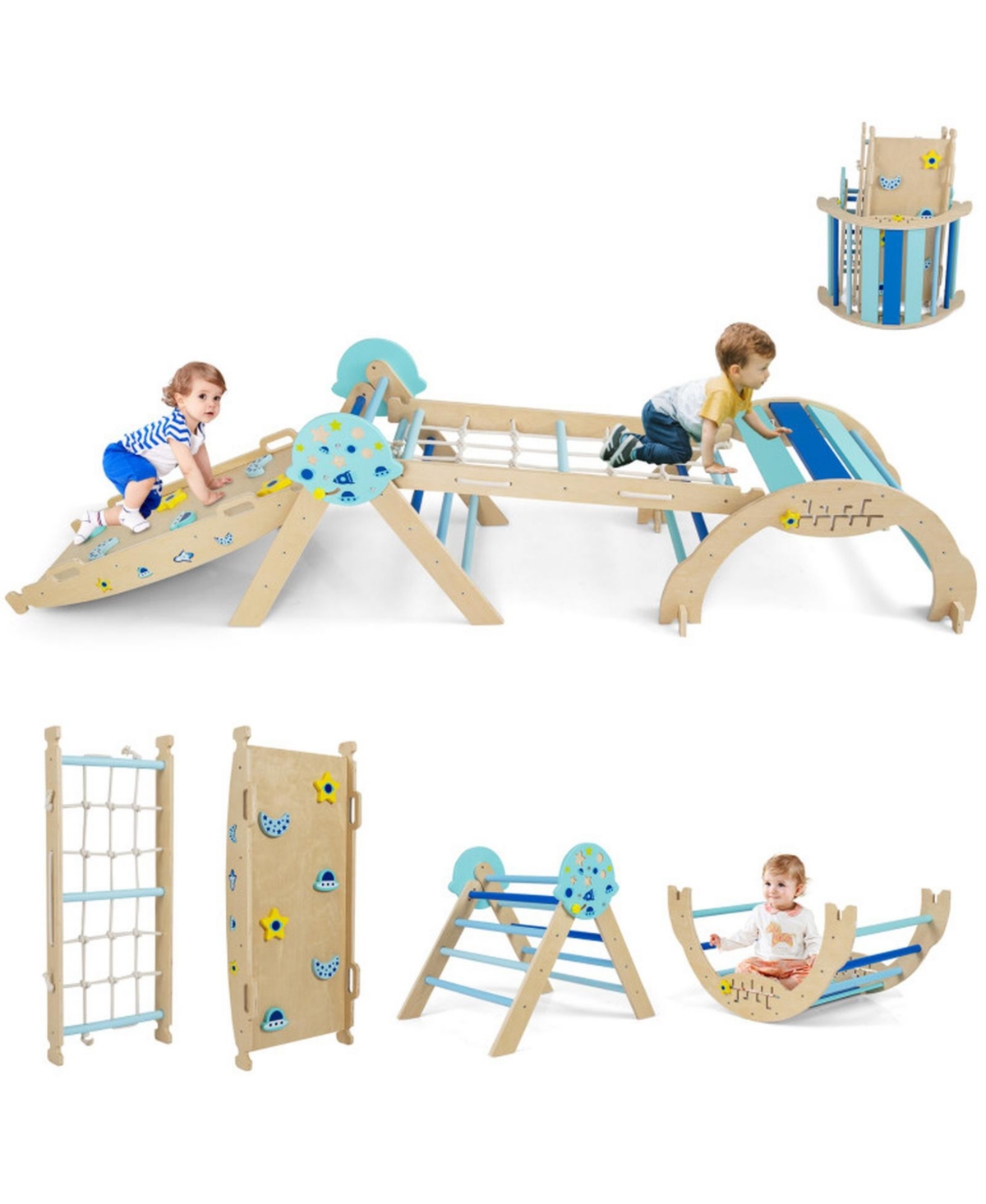 Click here for Hongge 8-in-1 Foldable Pikler Triangle Montessori... prices