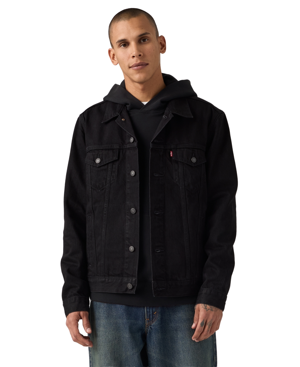 Click here for Levis Mens Regular Fit Stretch Denim Trucker Jacke... prices