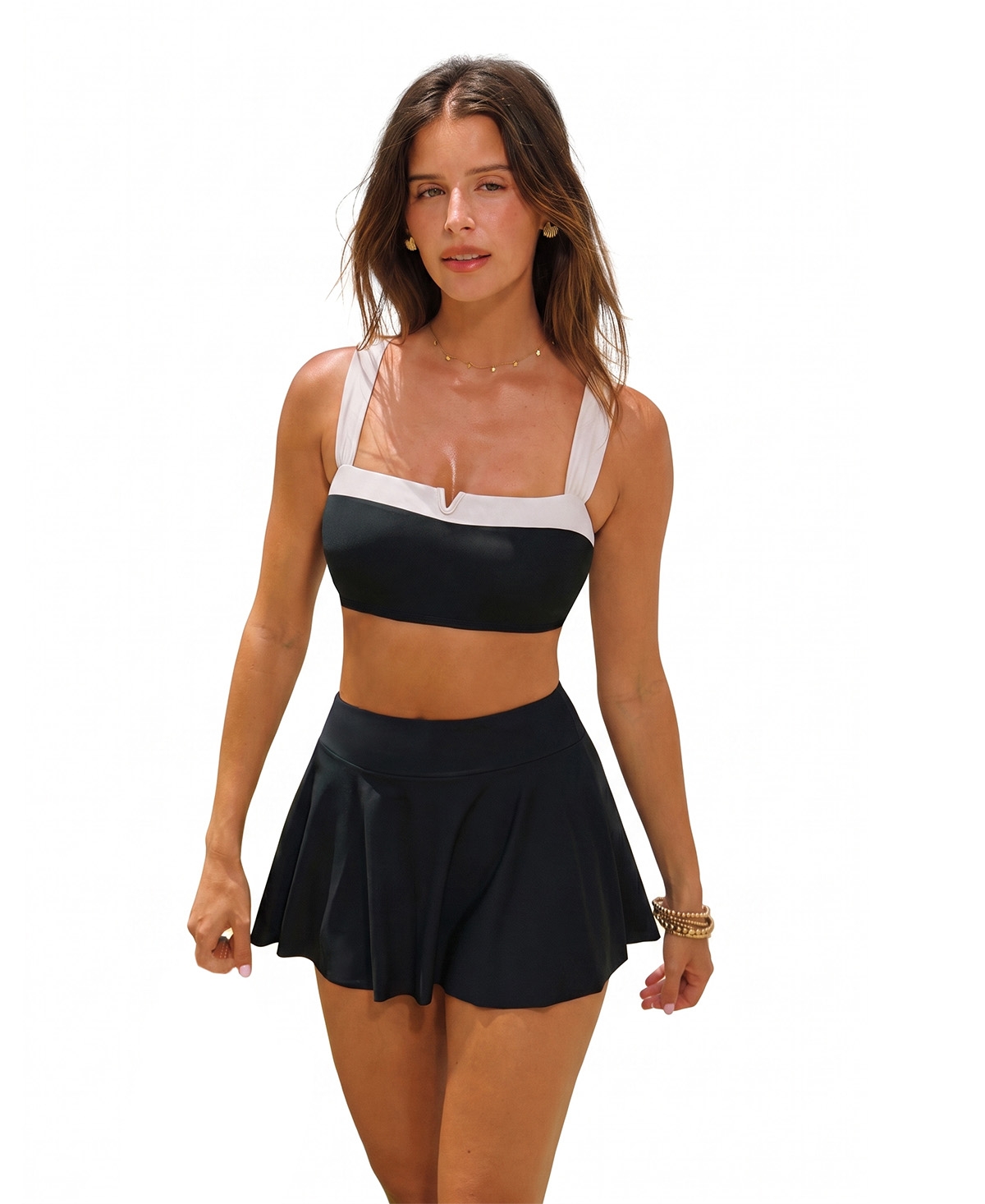 Click here for Cupshe Womens Moderate Coverage Cross-Back Bikini... prices