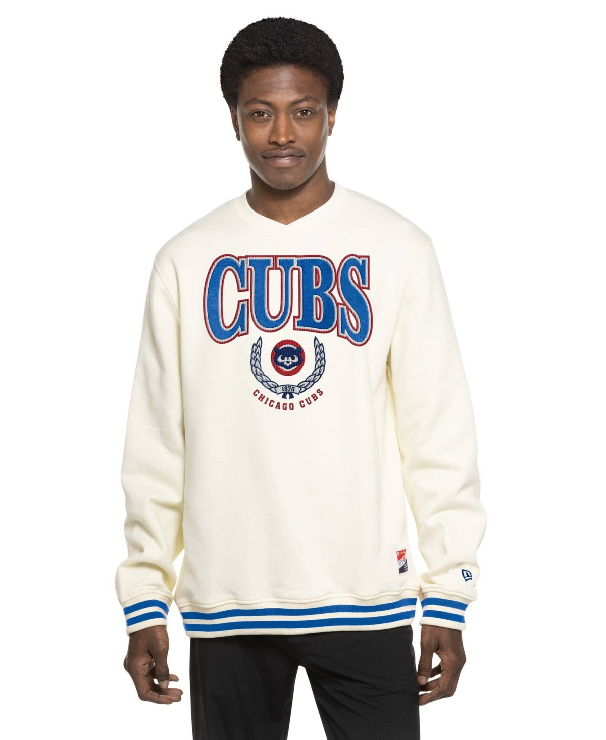 Click here for New Era Mens White Chicago Cubs Throwback Sweatshi... prices