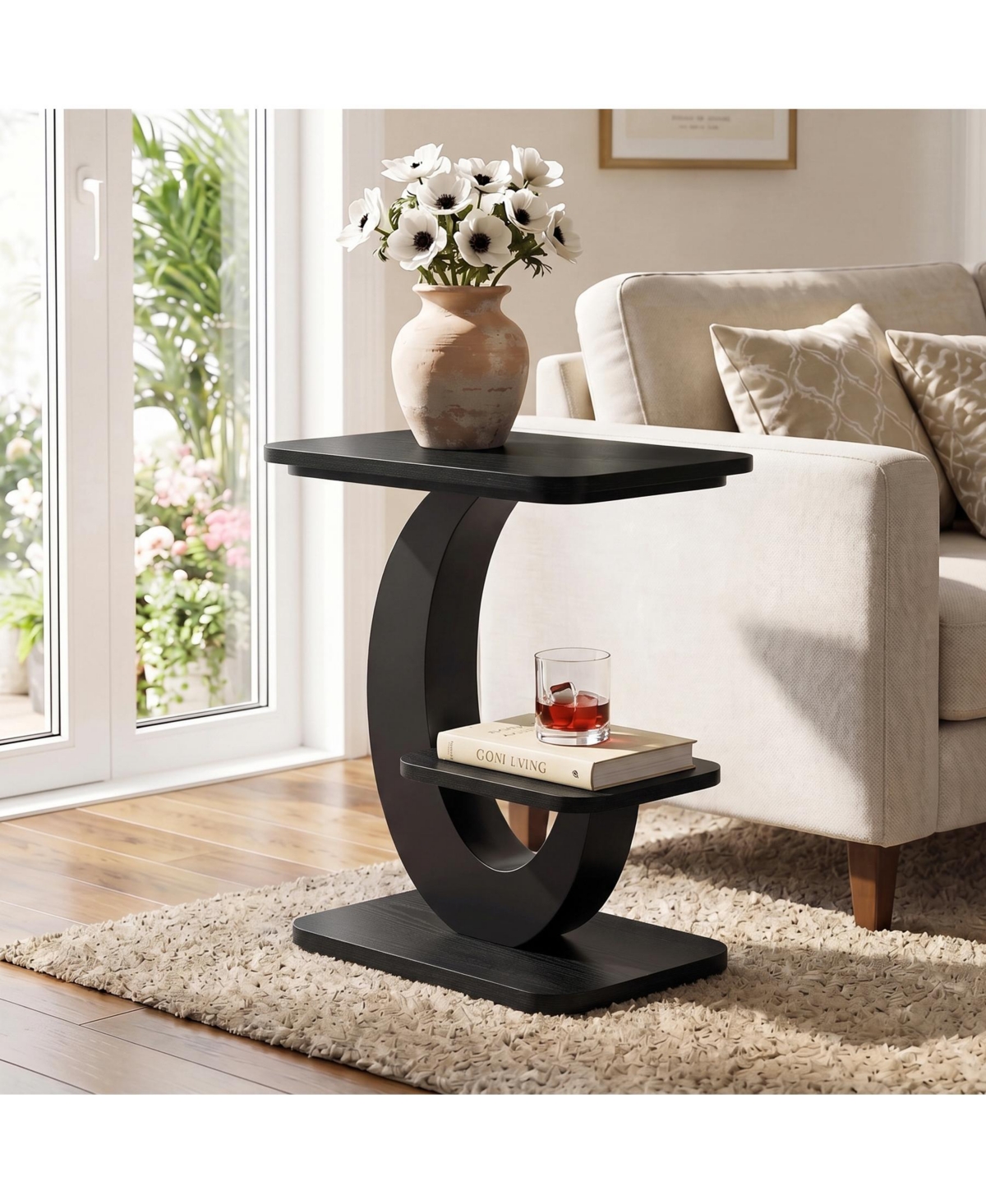 Click here for Tribesigns 2-Tier Industrial Side Table with Metal... prices