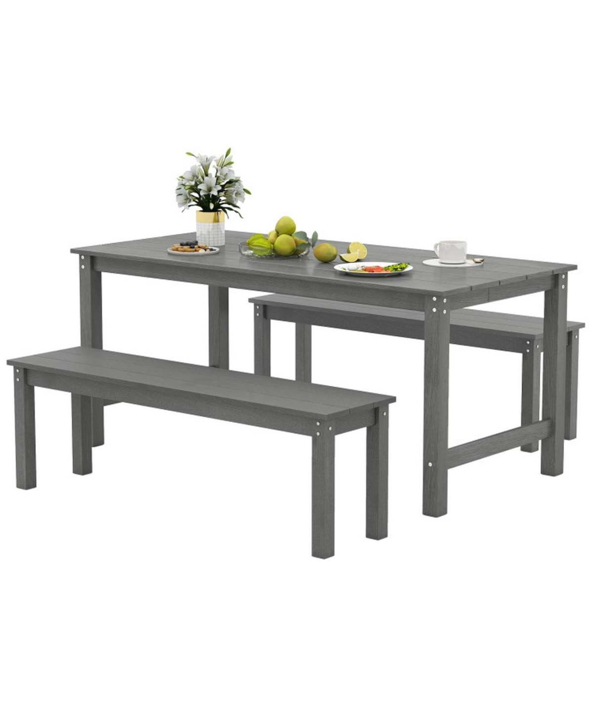 Click here for Gouun 3 Piece Outdoor Patio Dining Set with 67 in... prices