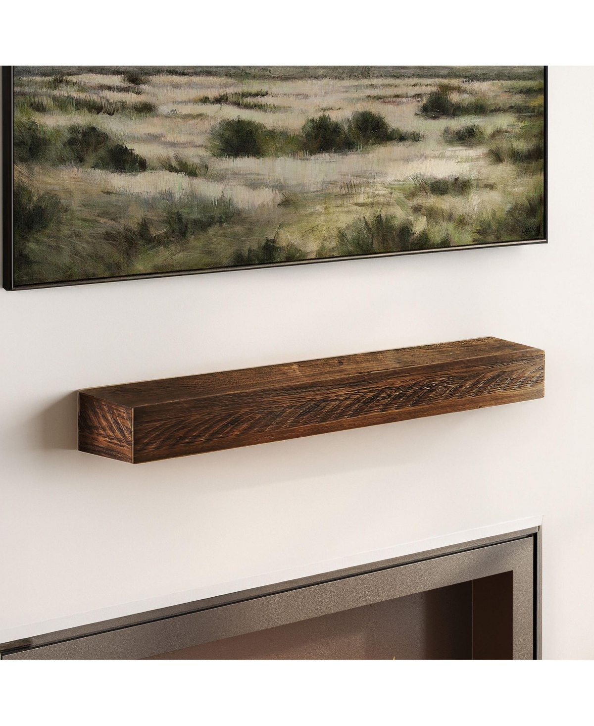 Click here for Plank+Beam 48 Inch Rustic Floating Shelf/Fire Beam... prices