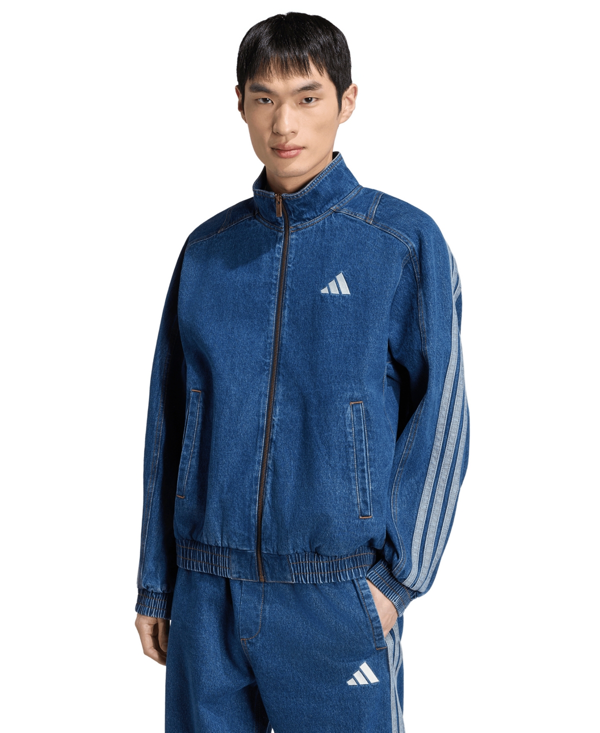 Click here for adidas Mens Stadium Denim Track Jacket - Dual Indi... prices