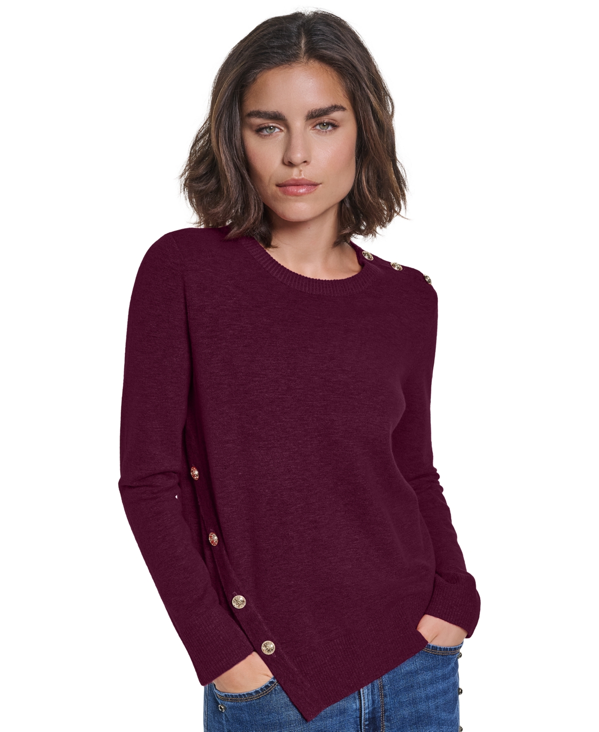 Click here for Karl Lagerfeld Paris Petite Crewneck Long-Sleeve A... prices