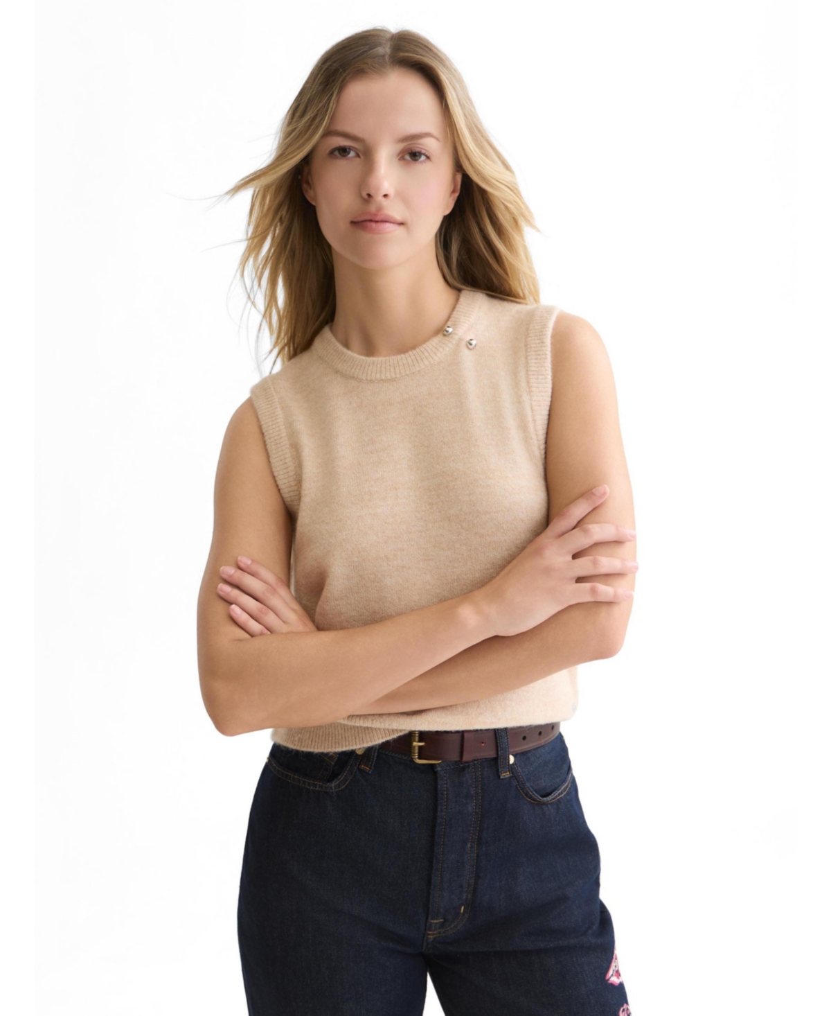 Click here for Scotch & Soda Womens Hardware Detail Knitted Spenc... prices