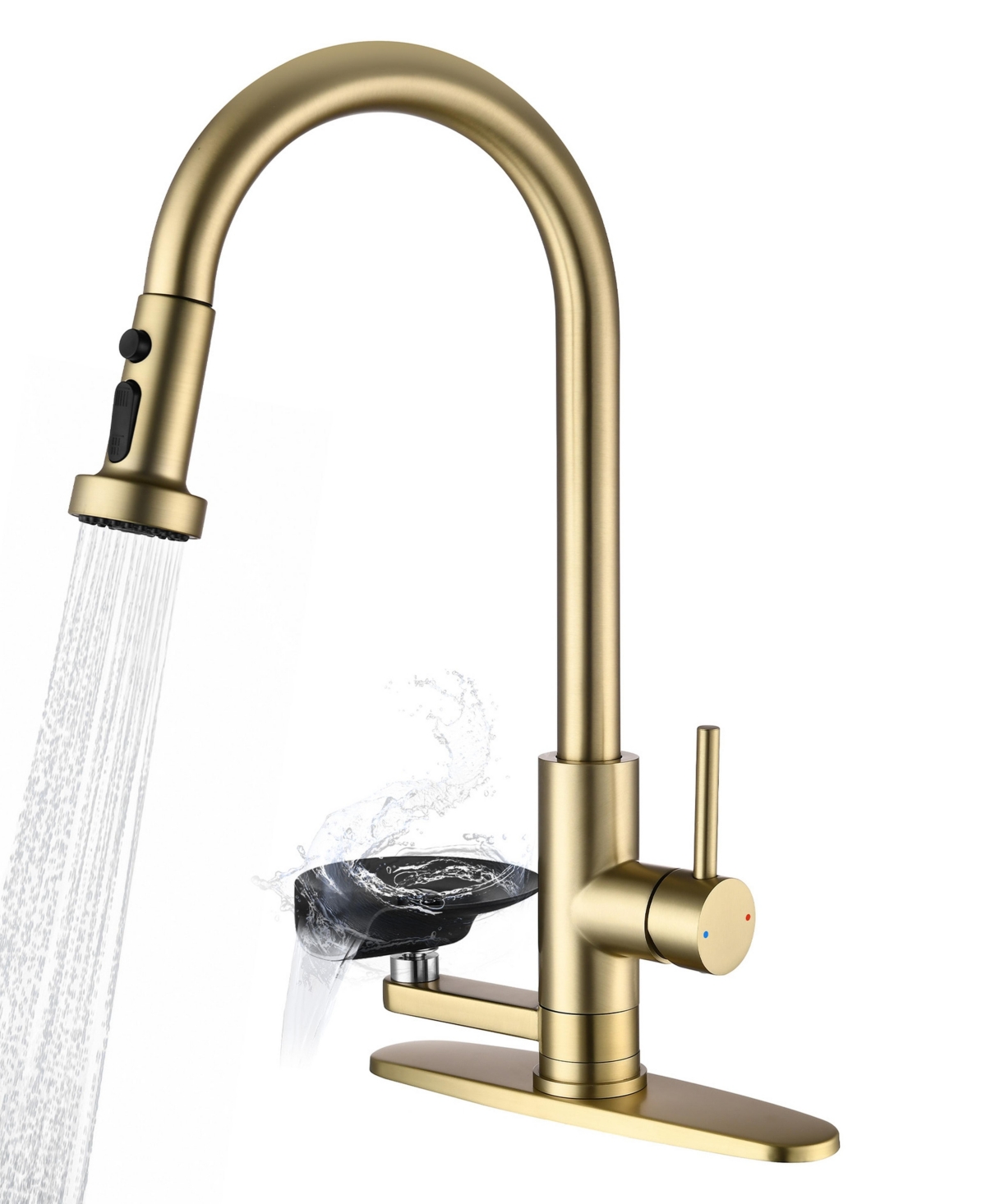 Click here for Thirtypeachy High Arc Kitchen Faucet with Glass Ri... prices