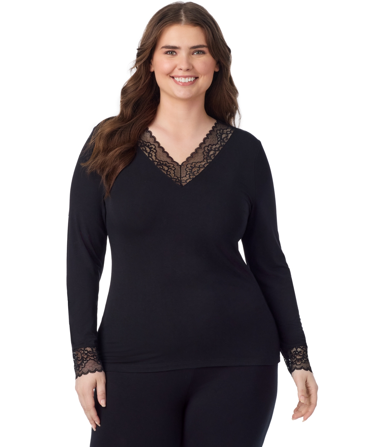 Click here for Cuddl Duds Plus Size Softwear with Stretch Long-Sl... prices
