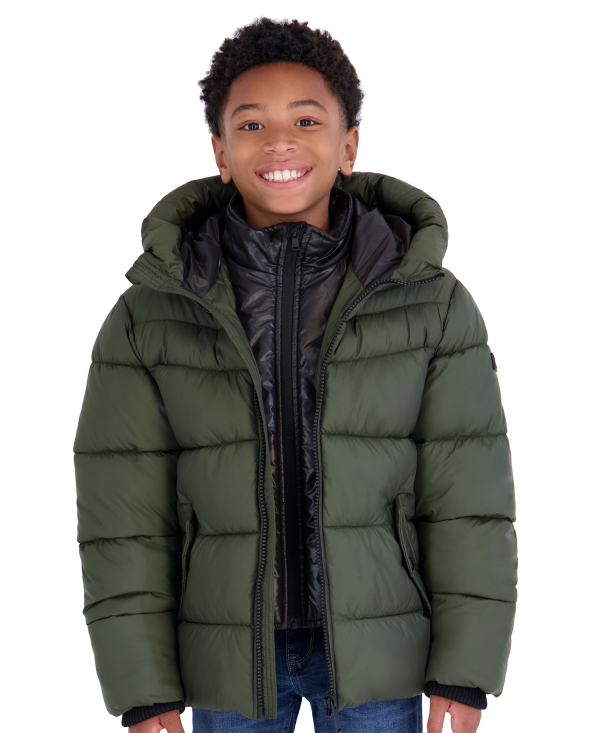 Click here for Michael Kors Boys 8-20 Heavy Weight Hooded Puffer... prices