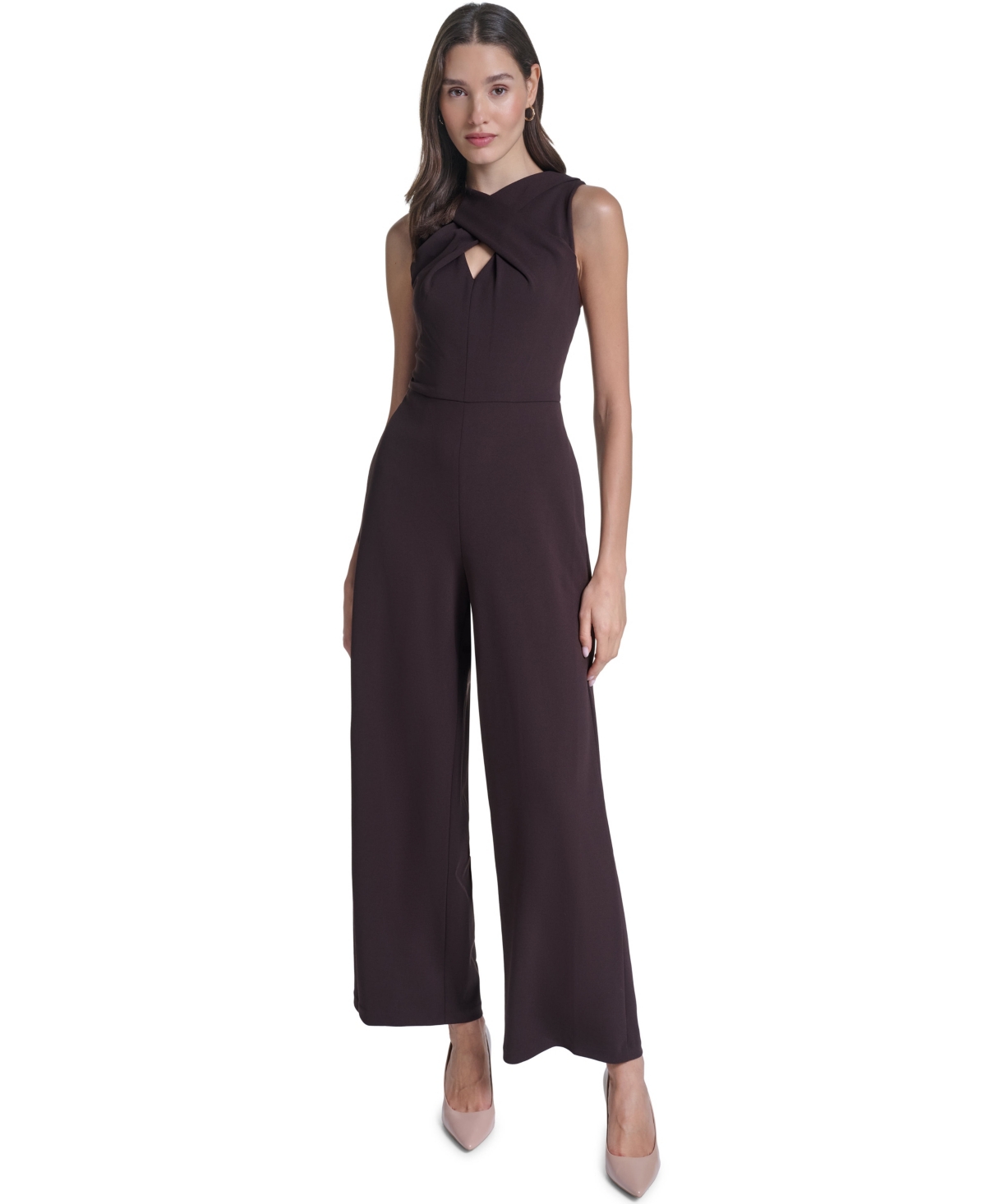 Click here for Calvin Klein Womens Sleeveless X-Front Jumpsuit -... prices