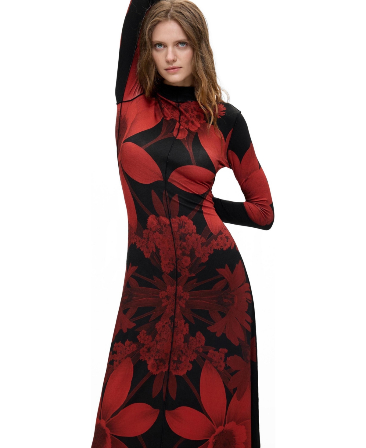 Click here for Desigual Womens Long-Sleeve Floral-Print Mock Neck... prices