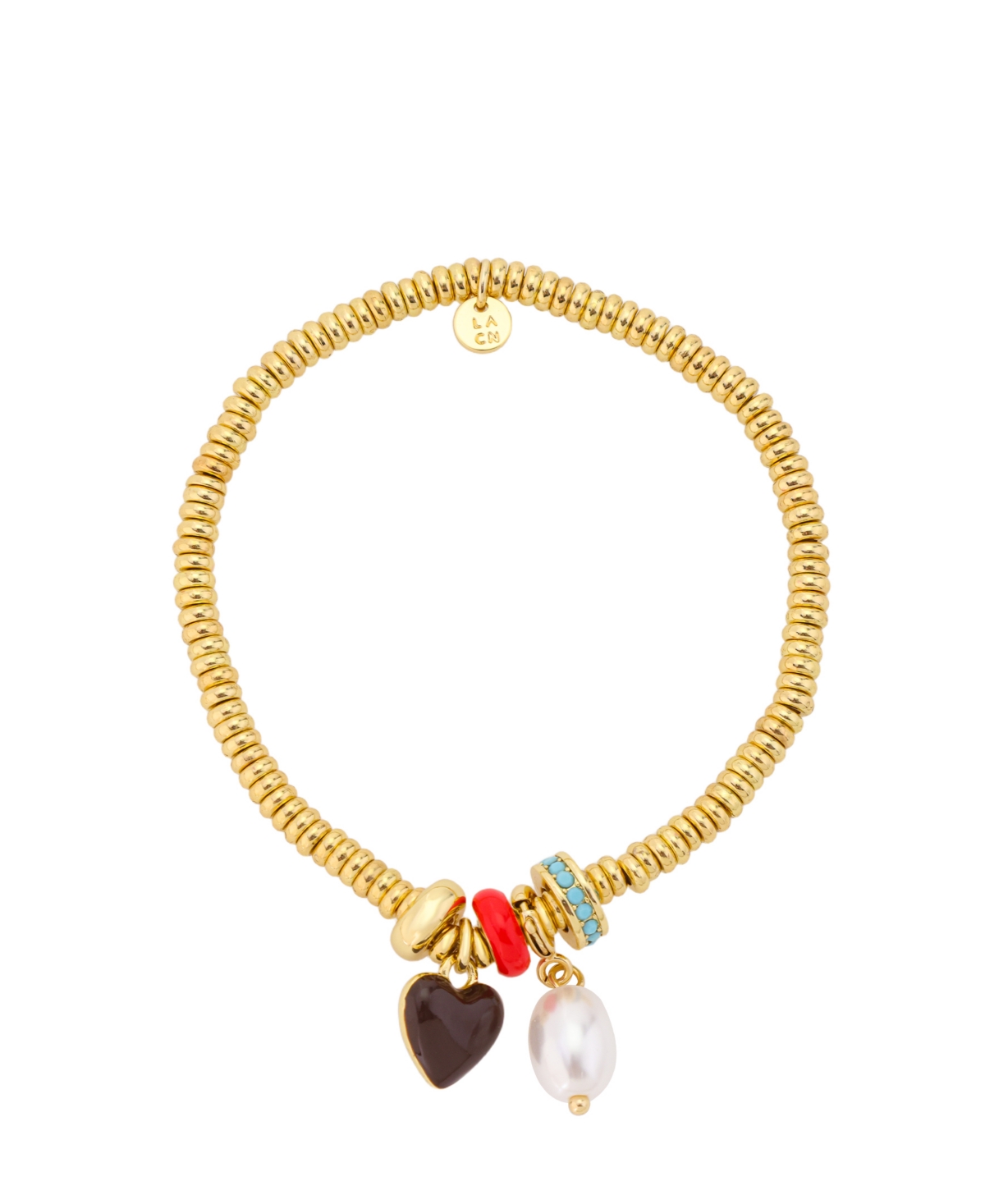 Click here for Unwritten Crystal Gold-Plated Beaded Heart Charm S... prices