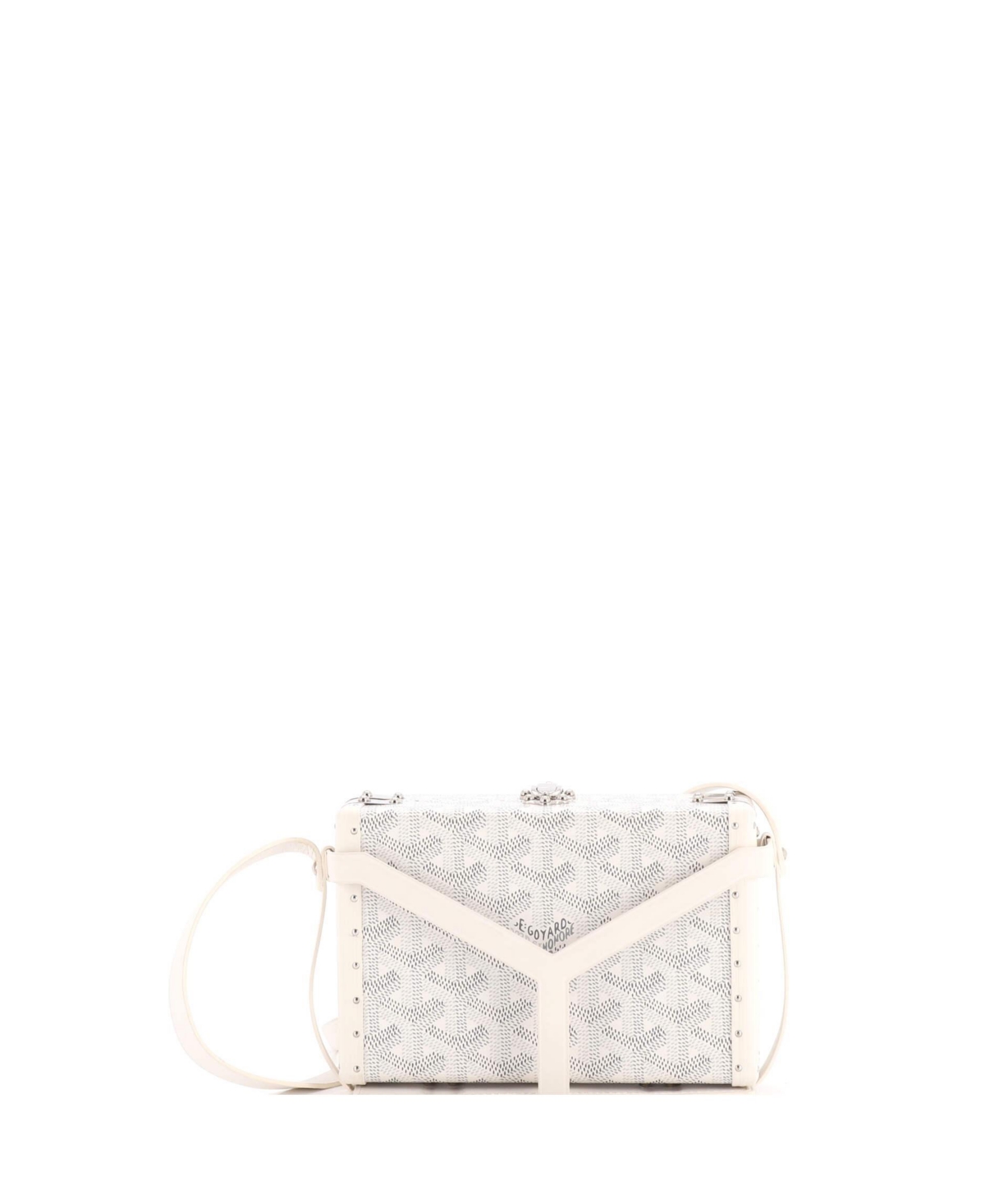 Click here for Pre-Owned Goyard Minaudiere Bag Coated Canvas - Wh... prices