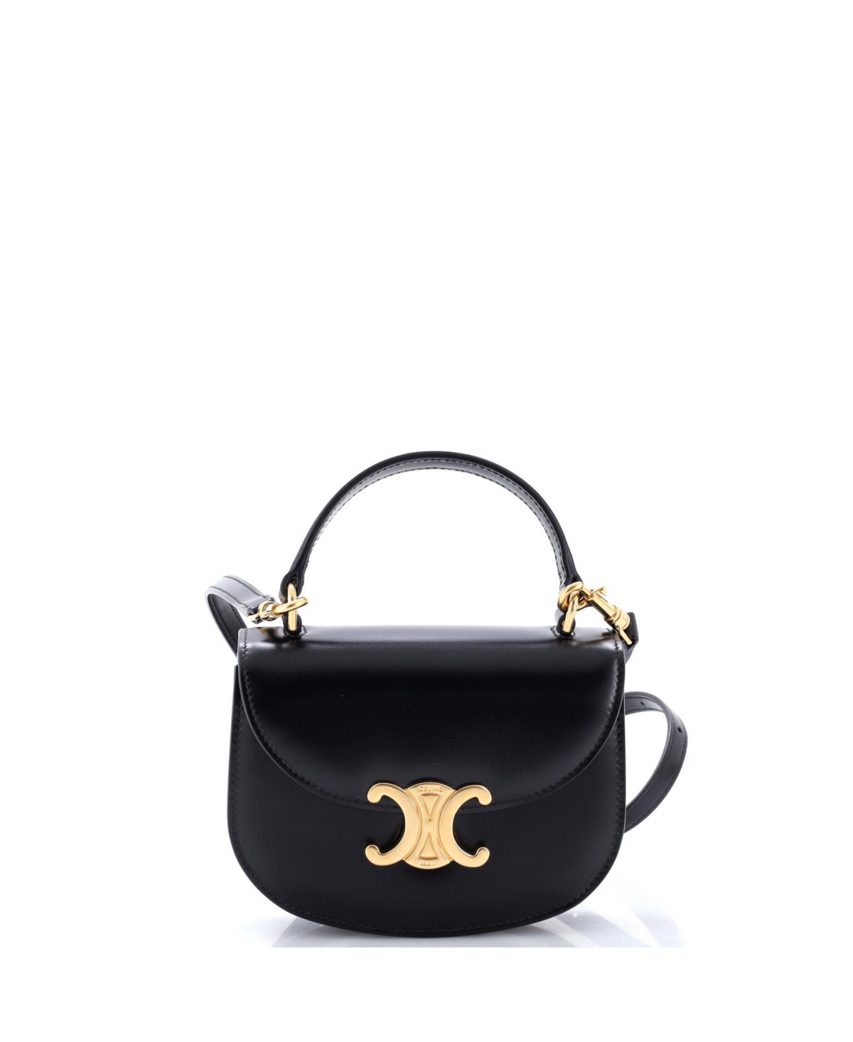 Click here for Pre-Owned Celine Mini Triomphe Besace Clea Top Han... prices