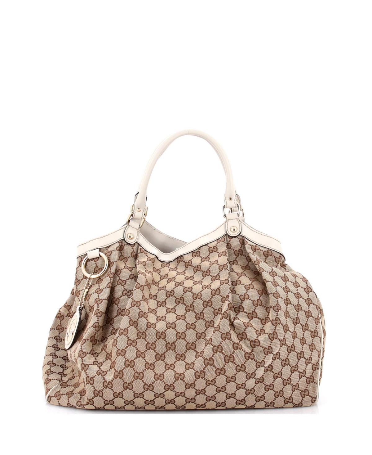 Click here for Pre-Owned Gucci Large Sukey Tote Gg Canvas with Le... prices