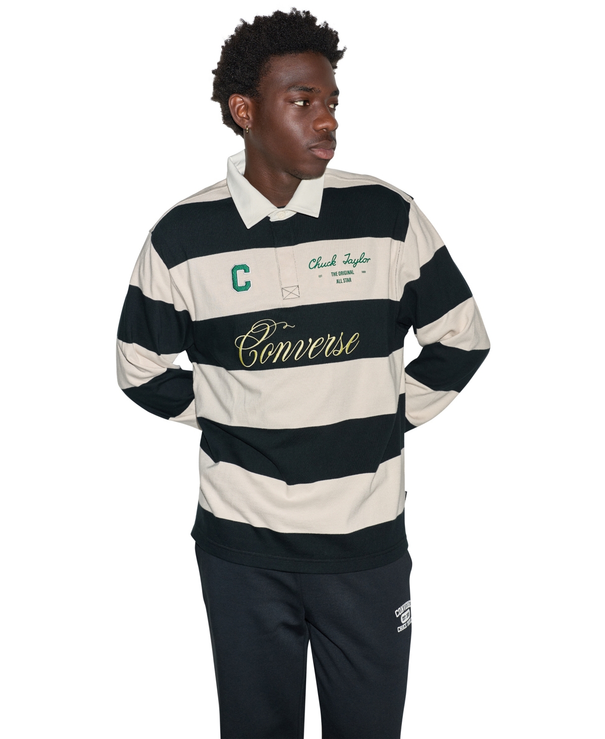 Click here for Converse Mens Varsity Rugby Polo Shirt - Converse... prices
