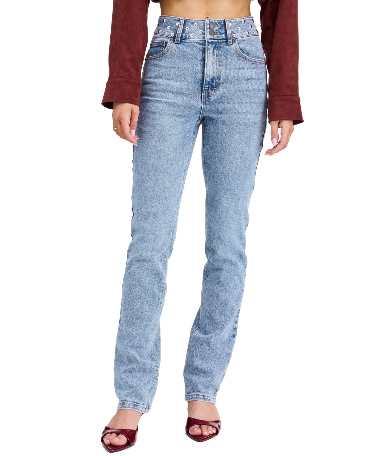 Click here for Kittenish Womens Briar High-Waisted Straight-Leg S... prices