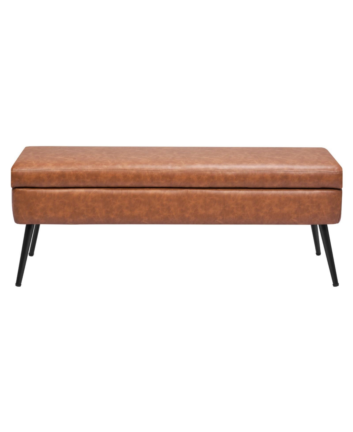 Click here for Slickblue Upholstered Leather Storage Bench with M... prices
