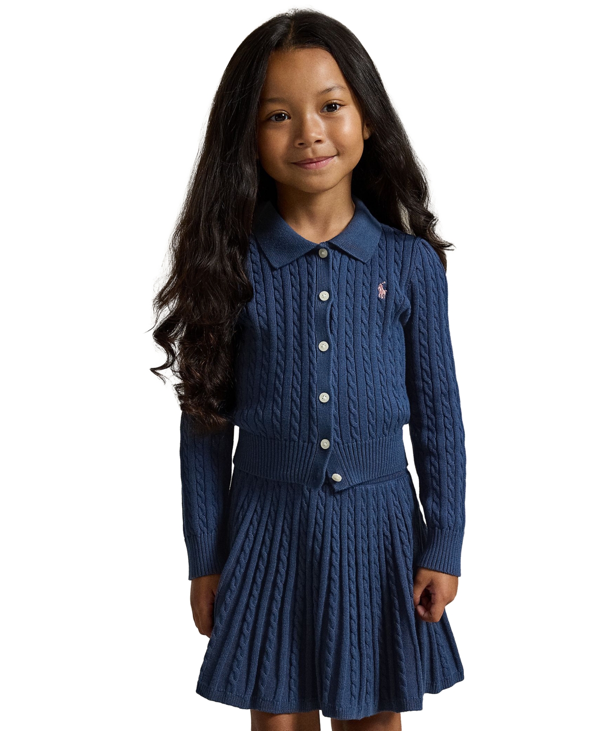 Click here for Polo Ralph Lauren Girls 2T-6X Cotton Polo Cardigan... prices