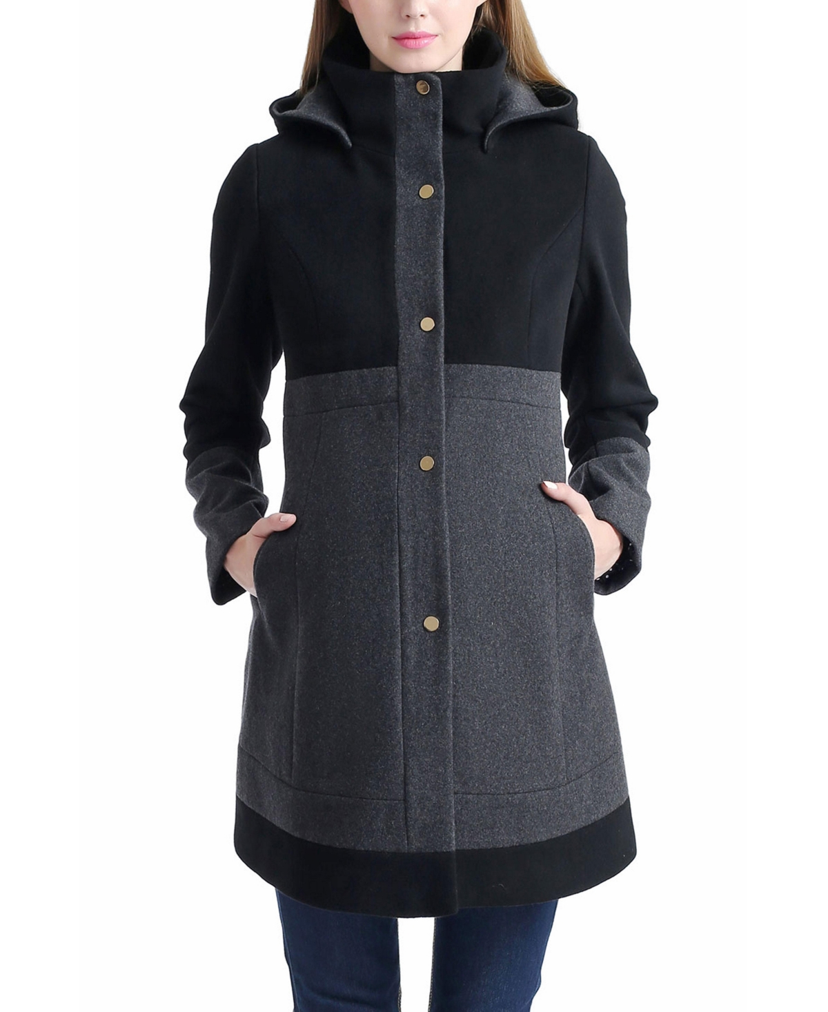 Click here for kimi + kai Maternity Tessa Hooded Wool-Blend Color... prices