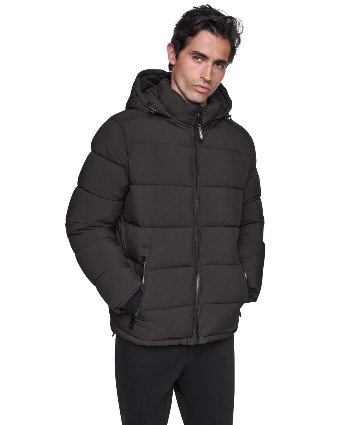 Click here for Dkny Mens Hooded Puffer Jacket - Coffee prices