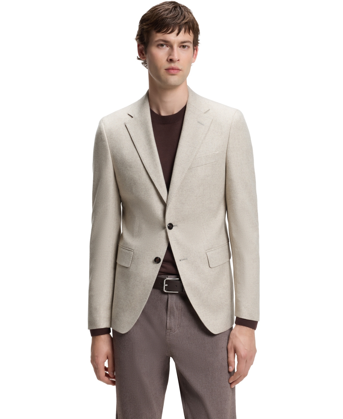 Click here for Boss by Hugo Boss Mens Wool-Cashmere Slim-Fit Blaz... prices