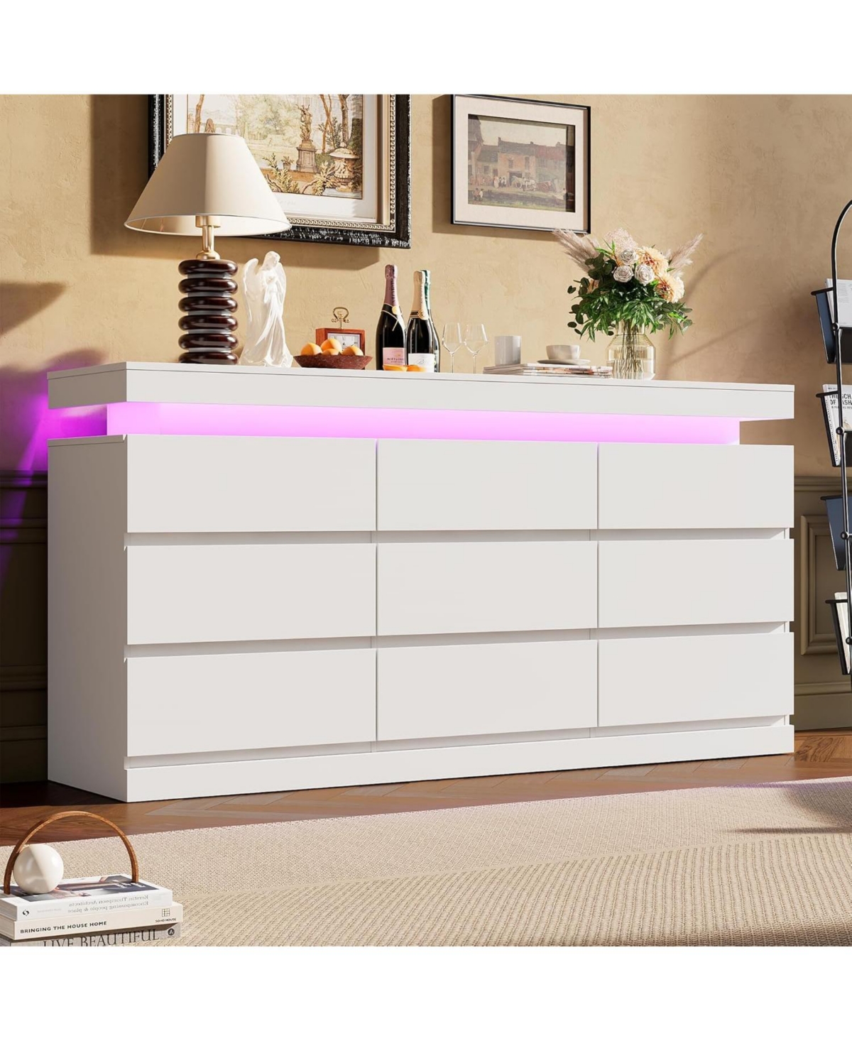 Click here for homfan 9 Drawer Dresser for Bedroom  63 Wide Chest... prices