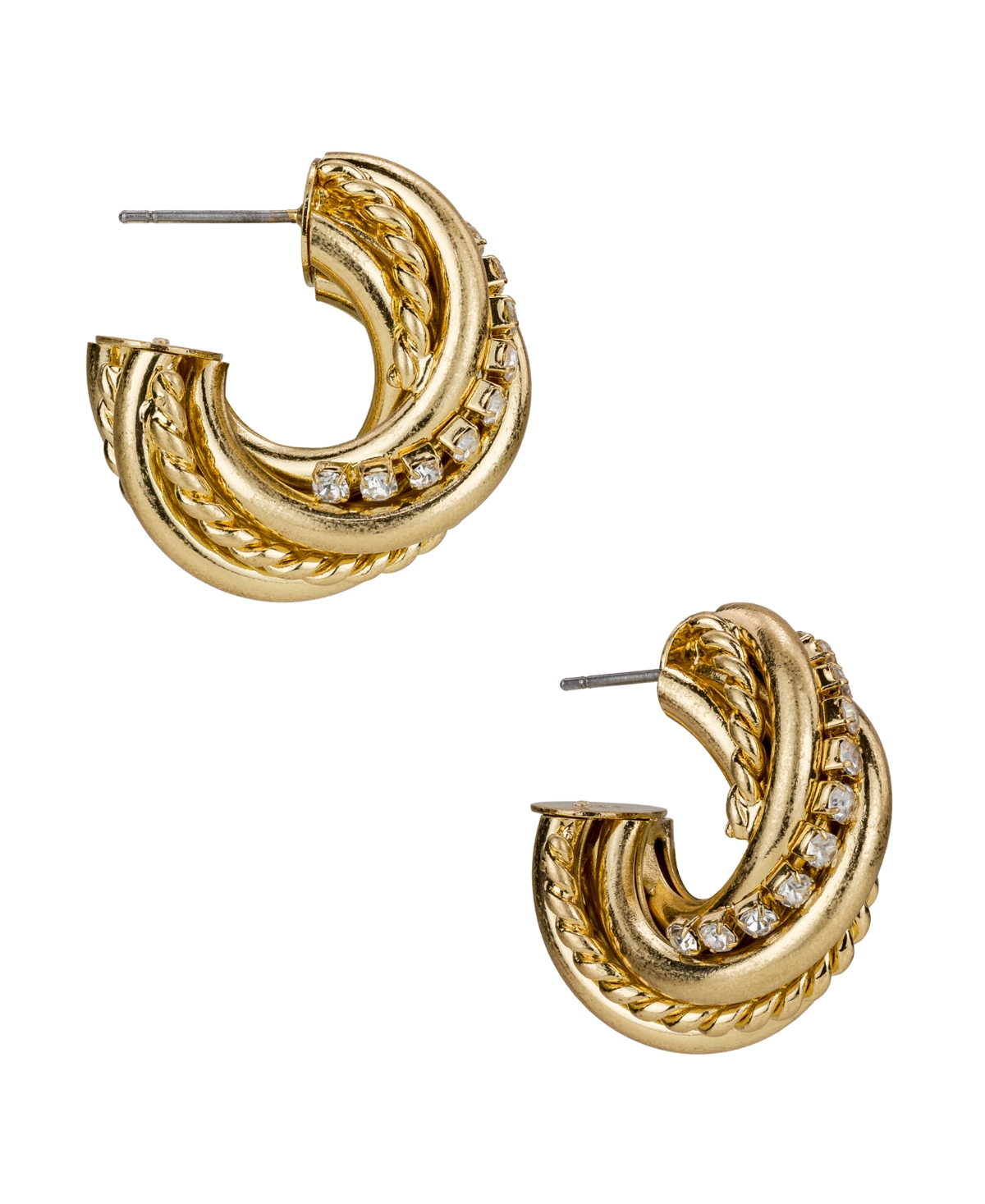 Click here for Patricia Nash Gold-Plated Twisted Knot Hoop Earrin... prices