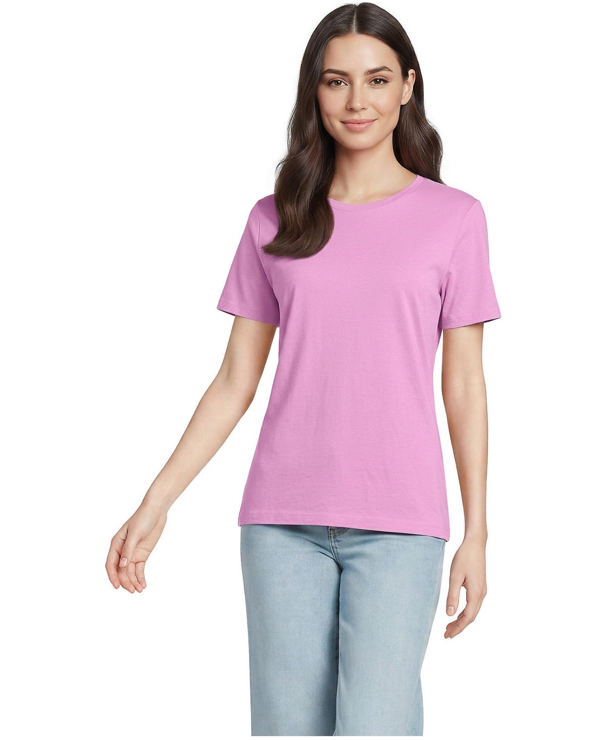 Click here for Lands End Womens Tall Relaxed Supima Cotton Crew N... prices