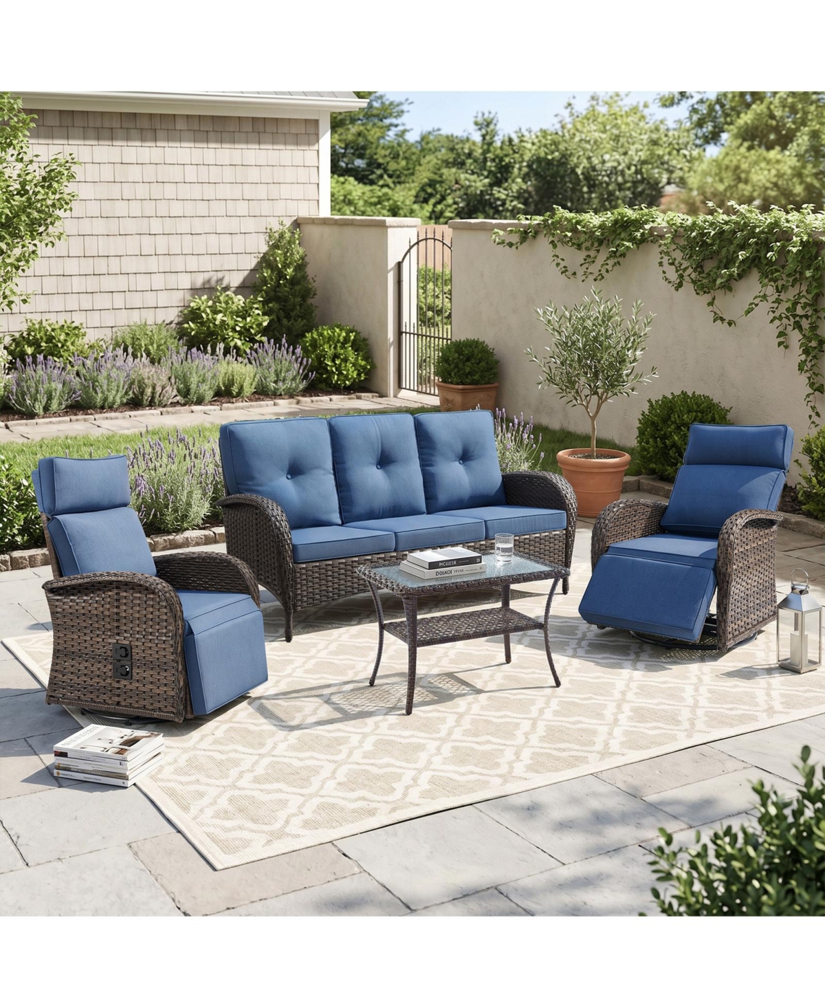 Click here for Pocassy 4 Piece Wicker Patio Furniture Set  Outdoo... prices