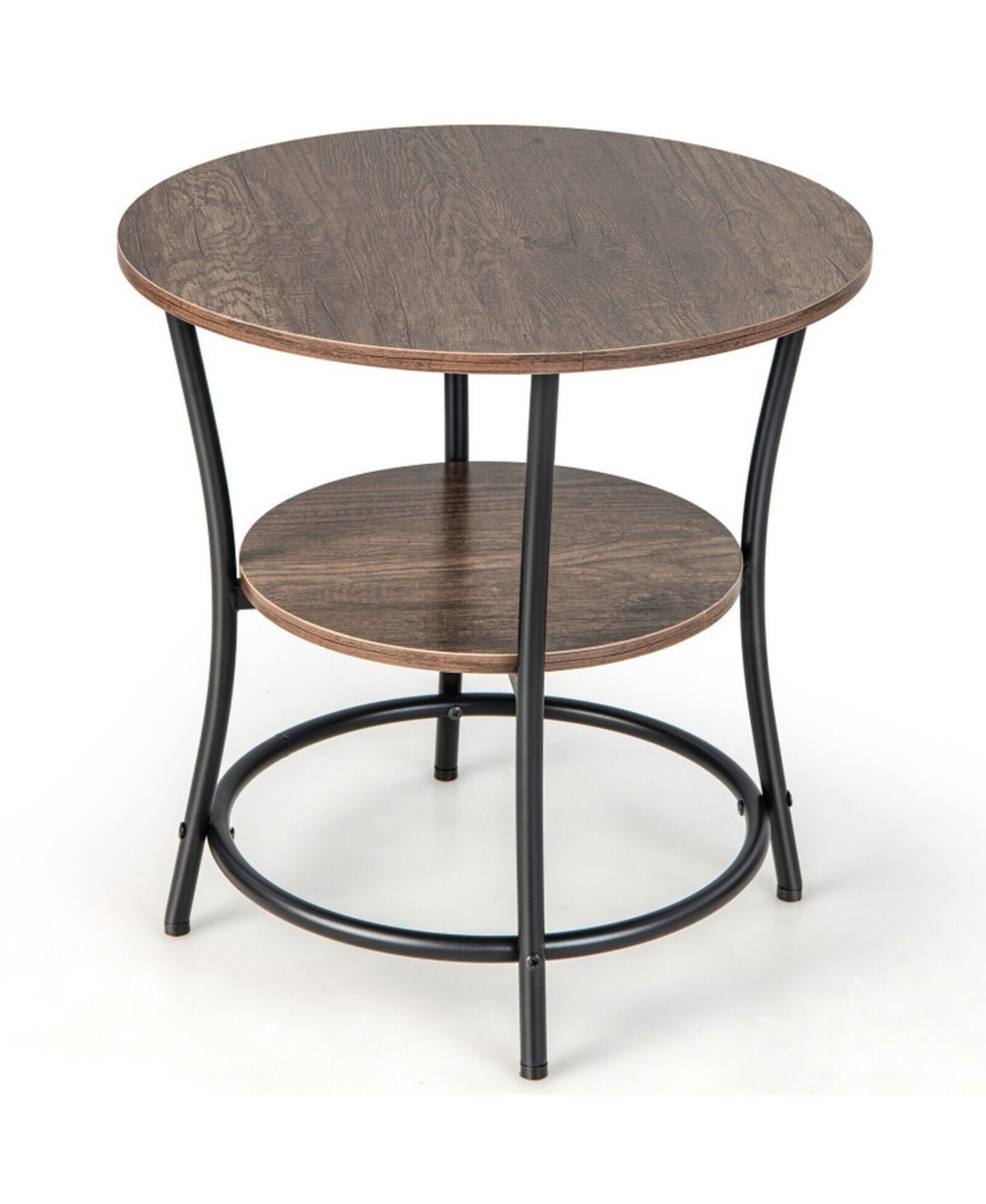 Click here for Gouun 2-Tier Round End Table with Open Shelf and A... prices