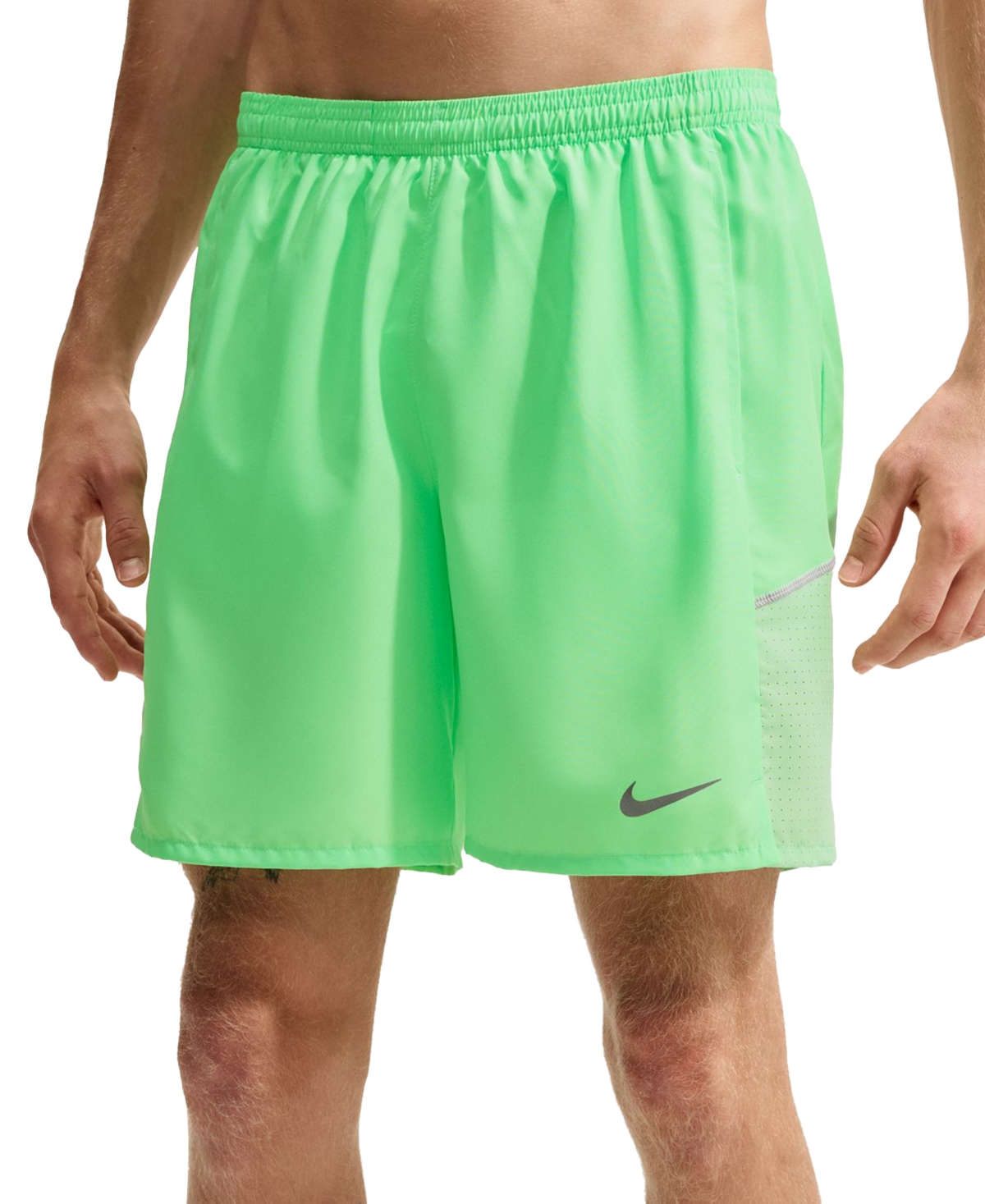 Click here for Nike Miler Mens Dri-fit Running Shorts - Green/Ref... prices